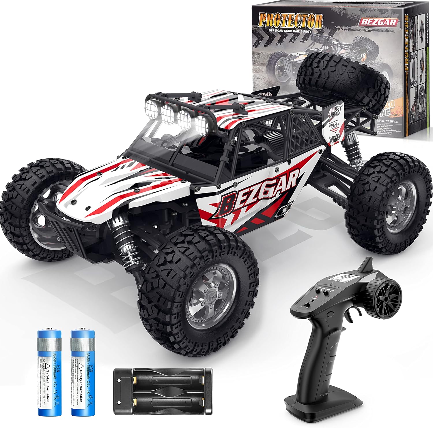 BEZGAR HB121 1:12 Scale RC Truck, 45kmph High Speed Electric Toy Off ...