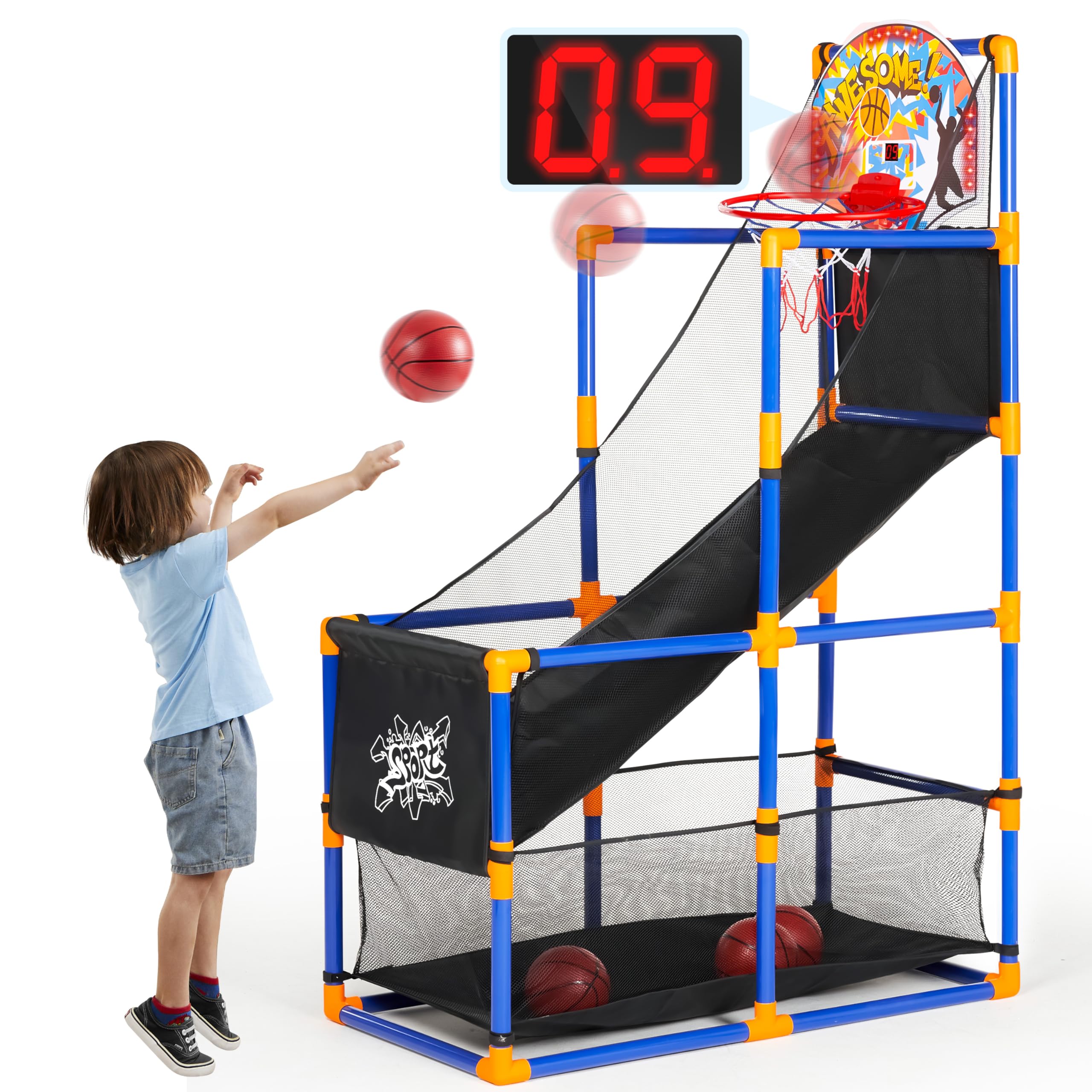 Snapklik.com : SYNCFUN LED Scoring Arcade Basketball Game Set