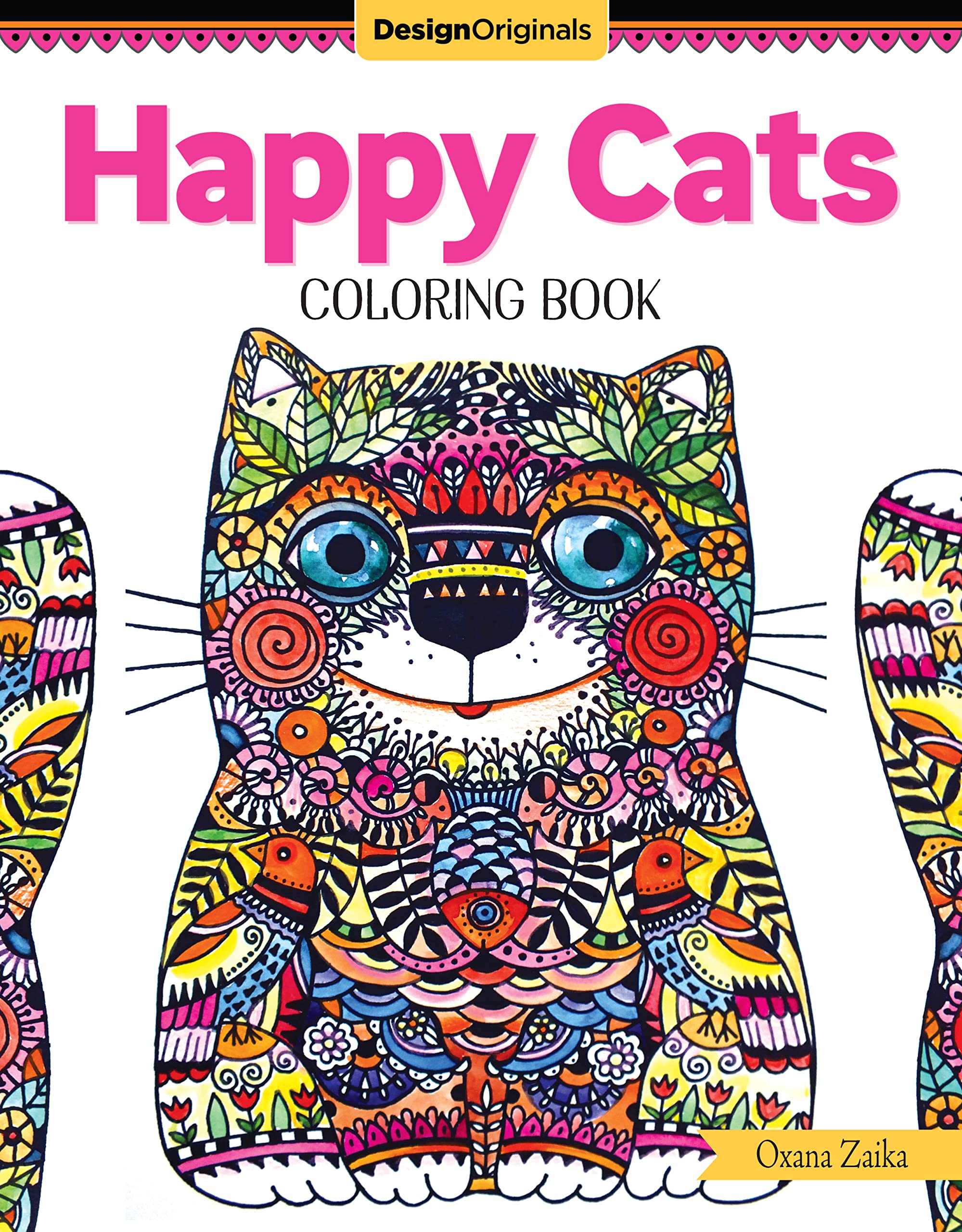 Amazon.com: Happy Cats Coloring Book (Design Originals) 32 Whimsical ...