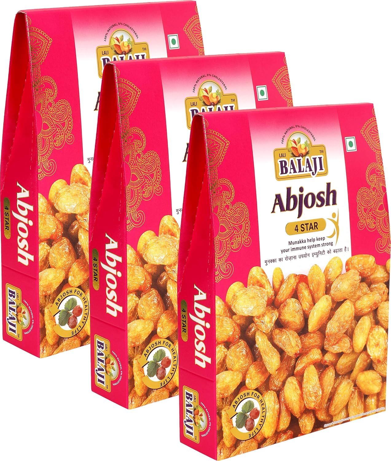 LALI BALAJI Dry Fruits Abjosh Munkka Gold (Pack of 3, 250 grams Each ...