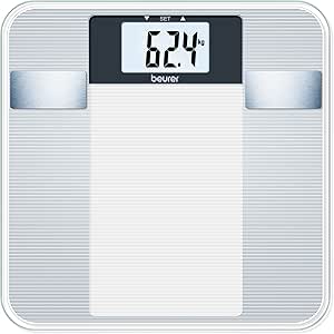 Beurer BG 13 Pèse-personne, impédancemètre en verre avec grand écran ...