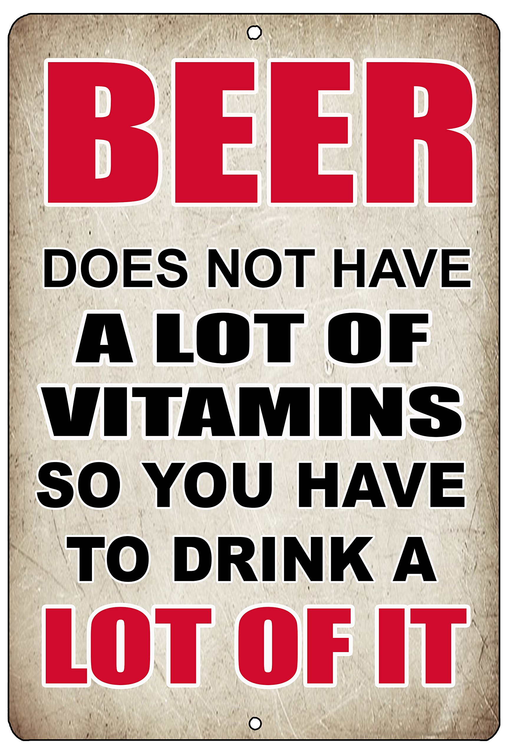 Amazon.com: Rogue River Tactical Funny Beer Alcohol Sign Metal Tin Home ...