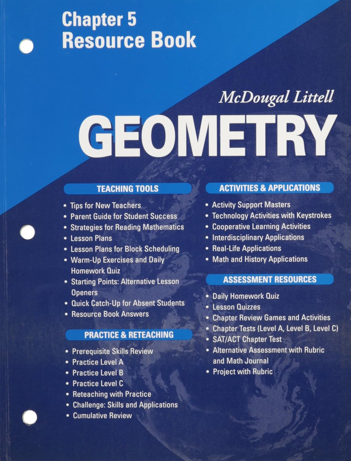 McDougal Littell - Geometry - Chapter 5 Resource Book: Boswell, Stiff ...