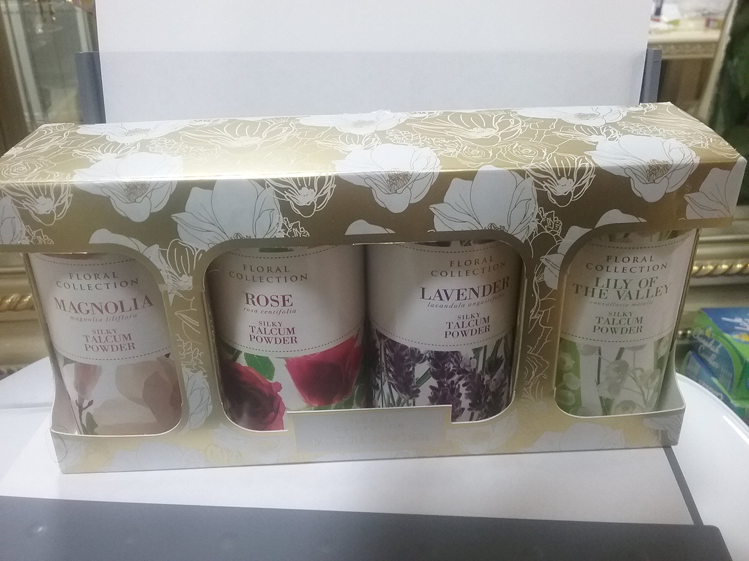 Buy Marks and Spencer talcum powder 4X 50g Rose, lavender, Lily ...