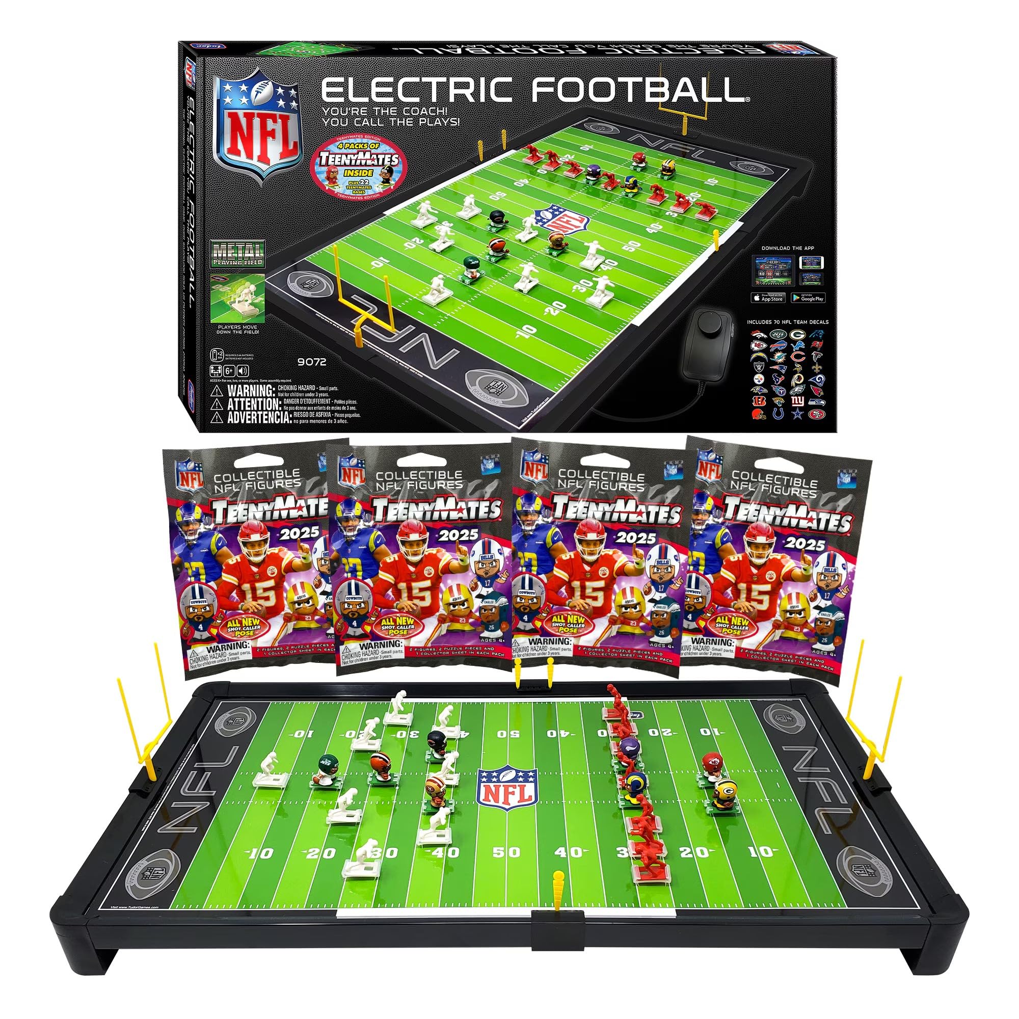 Amazon.com: Tudor Games Teenymates Red Zone Electric Football Game ...