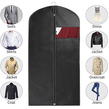 Amazon.com: 40‘’Garment Bags【3 Pack】Suit Bag for Storage Hanging ...