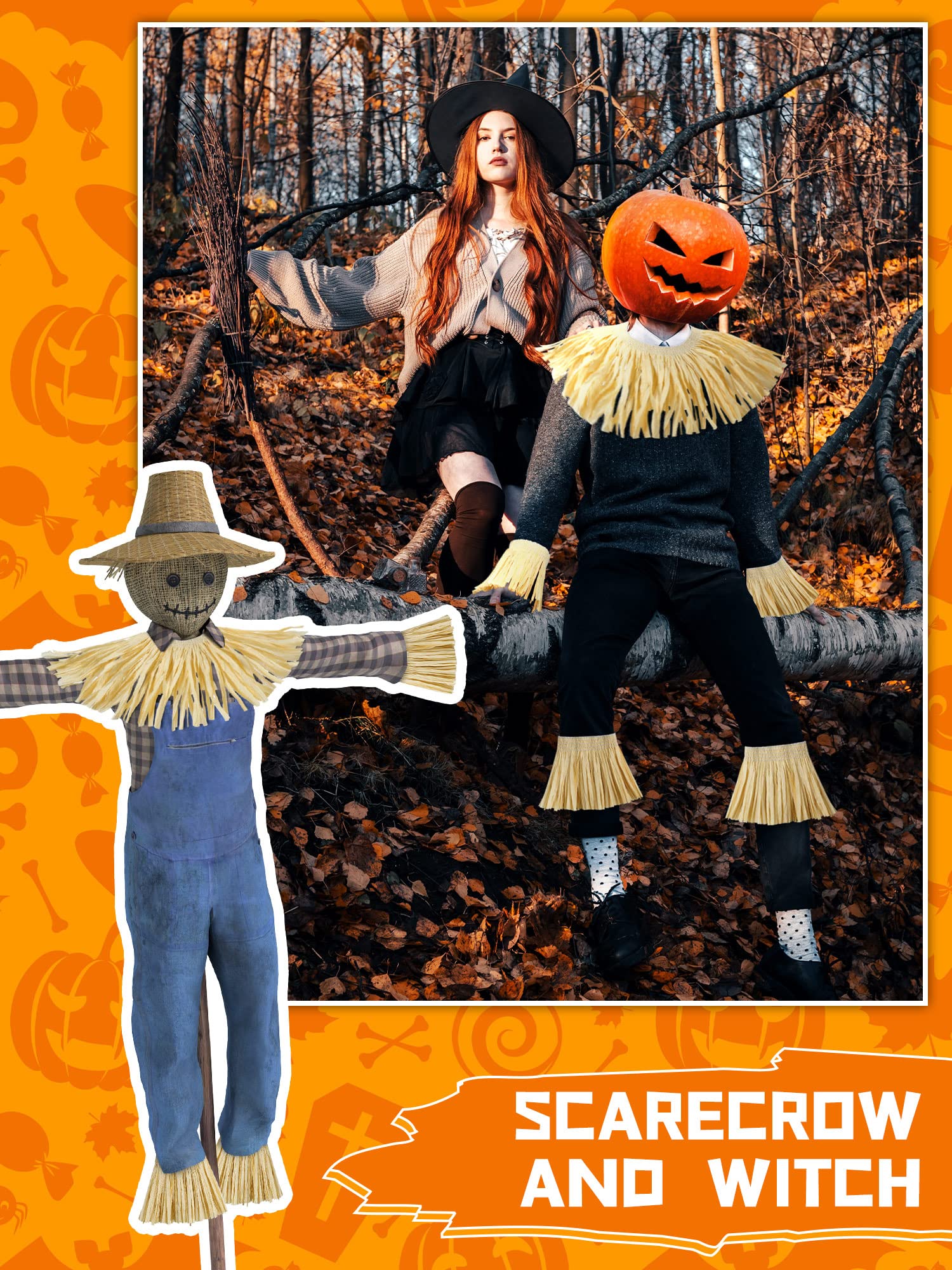 Snapklik.com : 50 Pcs/ 10 Set Halloween Scarecrow Costume Scarecrow ...