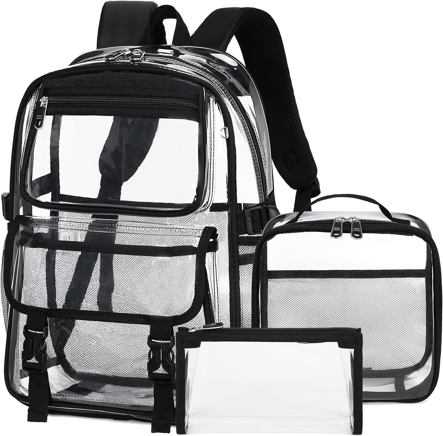 Amazon.com : AO ALI VICTORY Large Clear Backpack for Women Men Girls ...