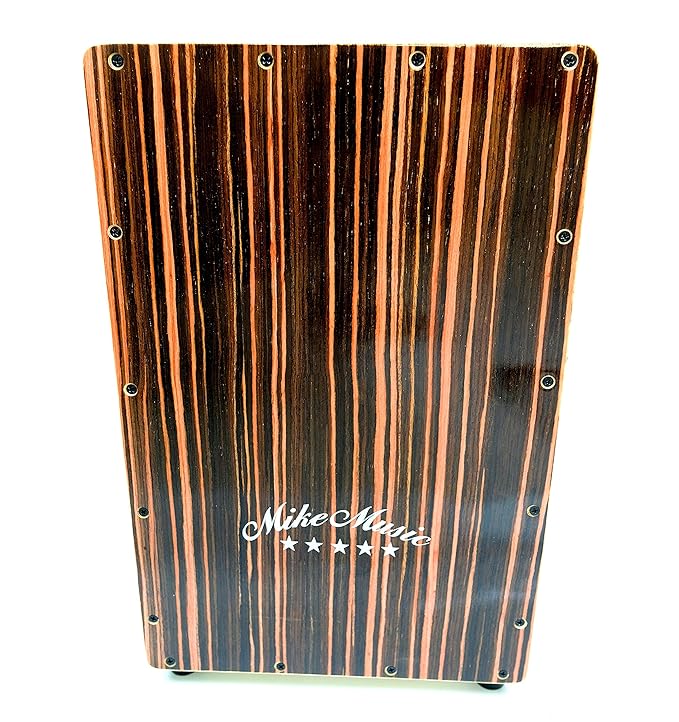 Mike Music Cajon - Wooden Percussion Box, with Internal Guitar Strings ...