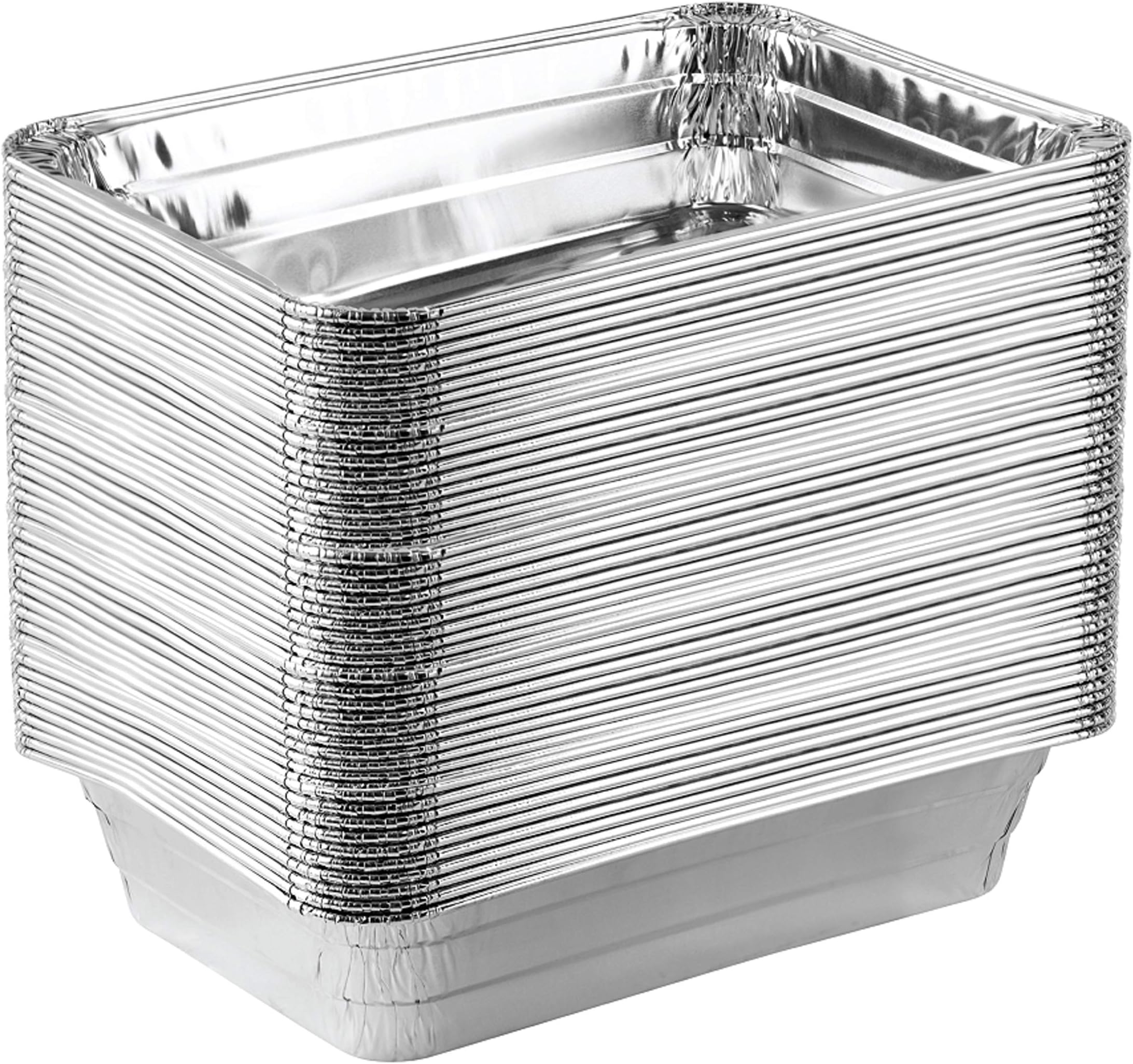 Amazon.com: PLASTICPRO Disposable 8'' X 8'' X 2'' Inch Square Aluminum ...