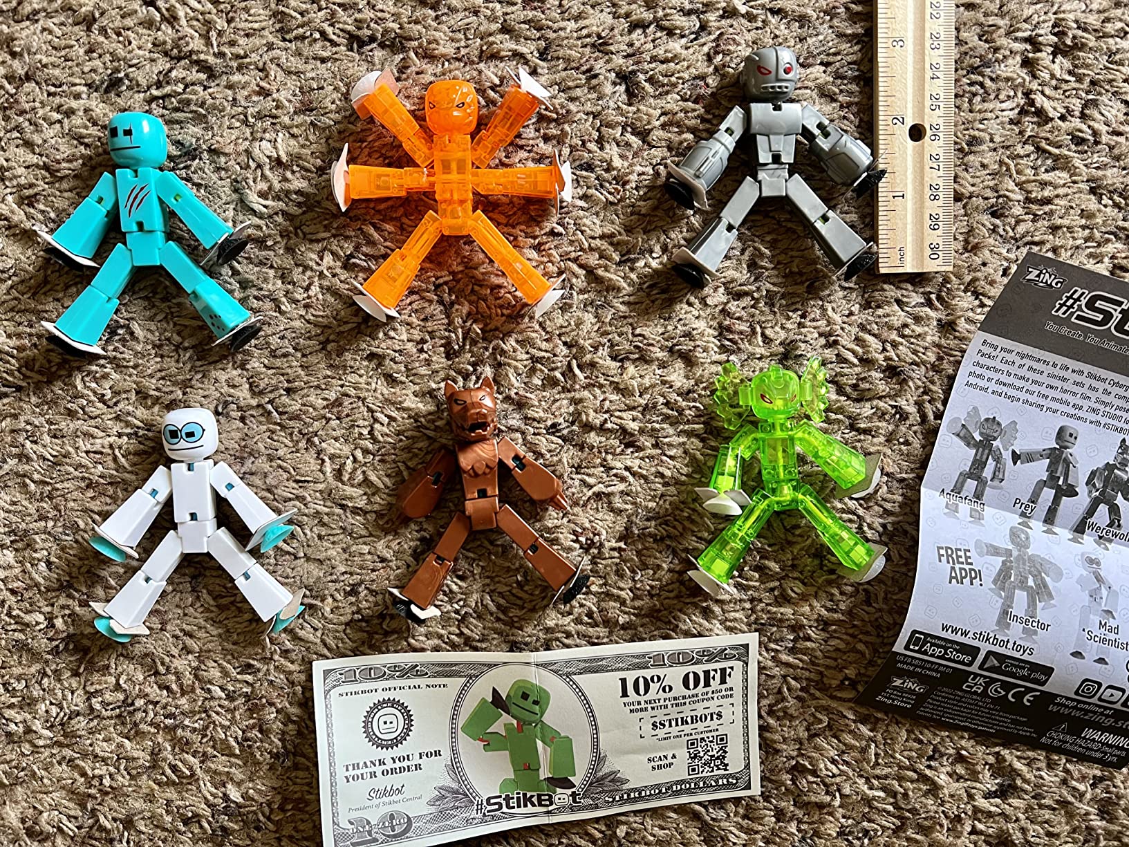 $8/mo - Finance Zing Stikbot Monster Werewolf & Cyborg Pack, Set of 6 ...