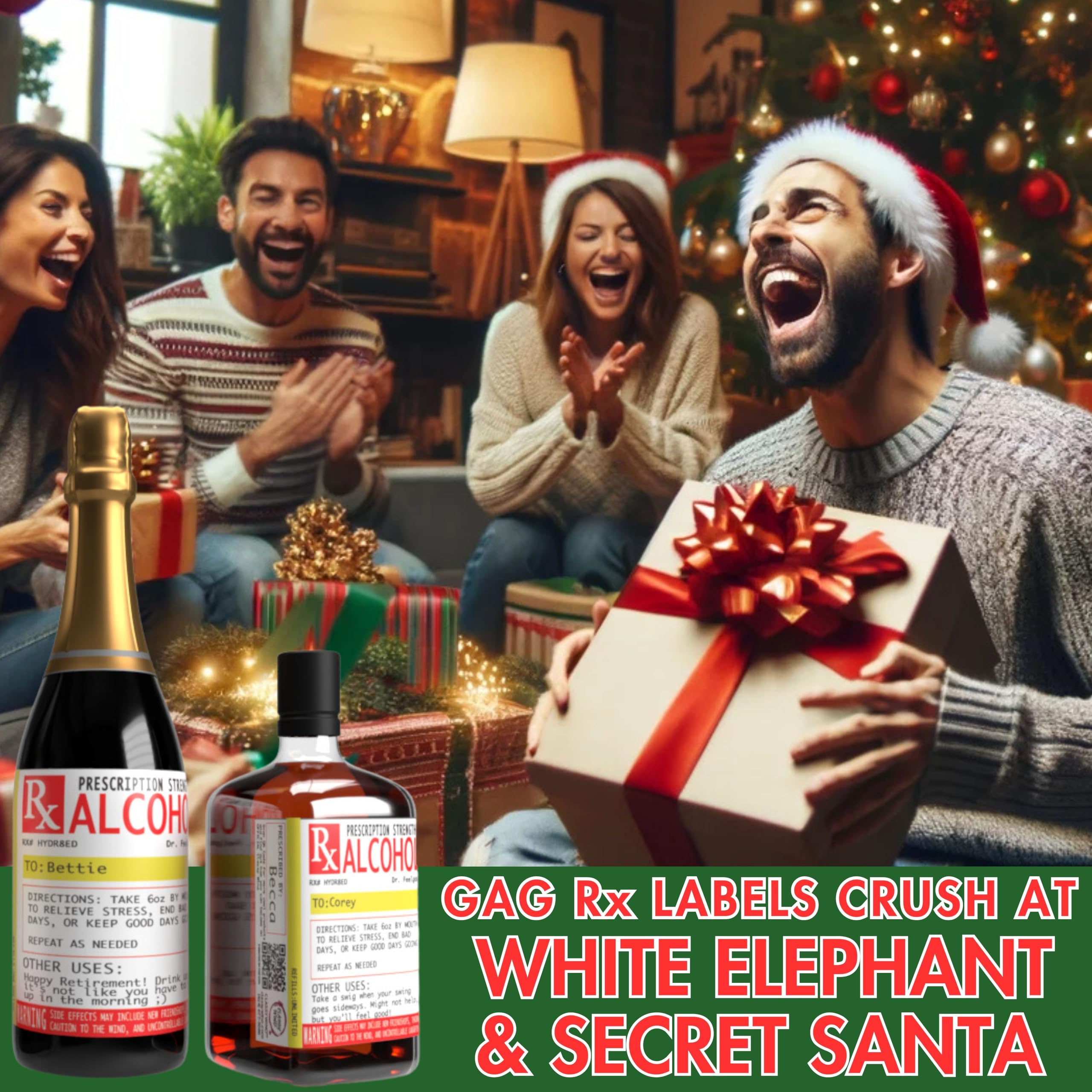 Snapklik.com : Funny Wine Bottle Labels - 3 Pack Fake Prescription ...