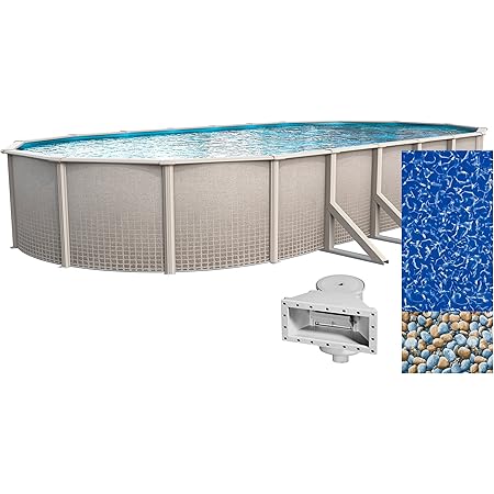 Amazon.com : Wilbar Impressions 18-Foot-by-33-Foot Oval Above-Ground ...