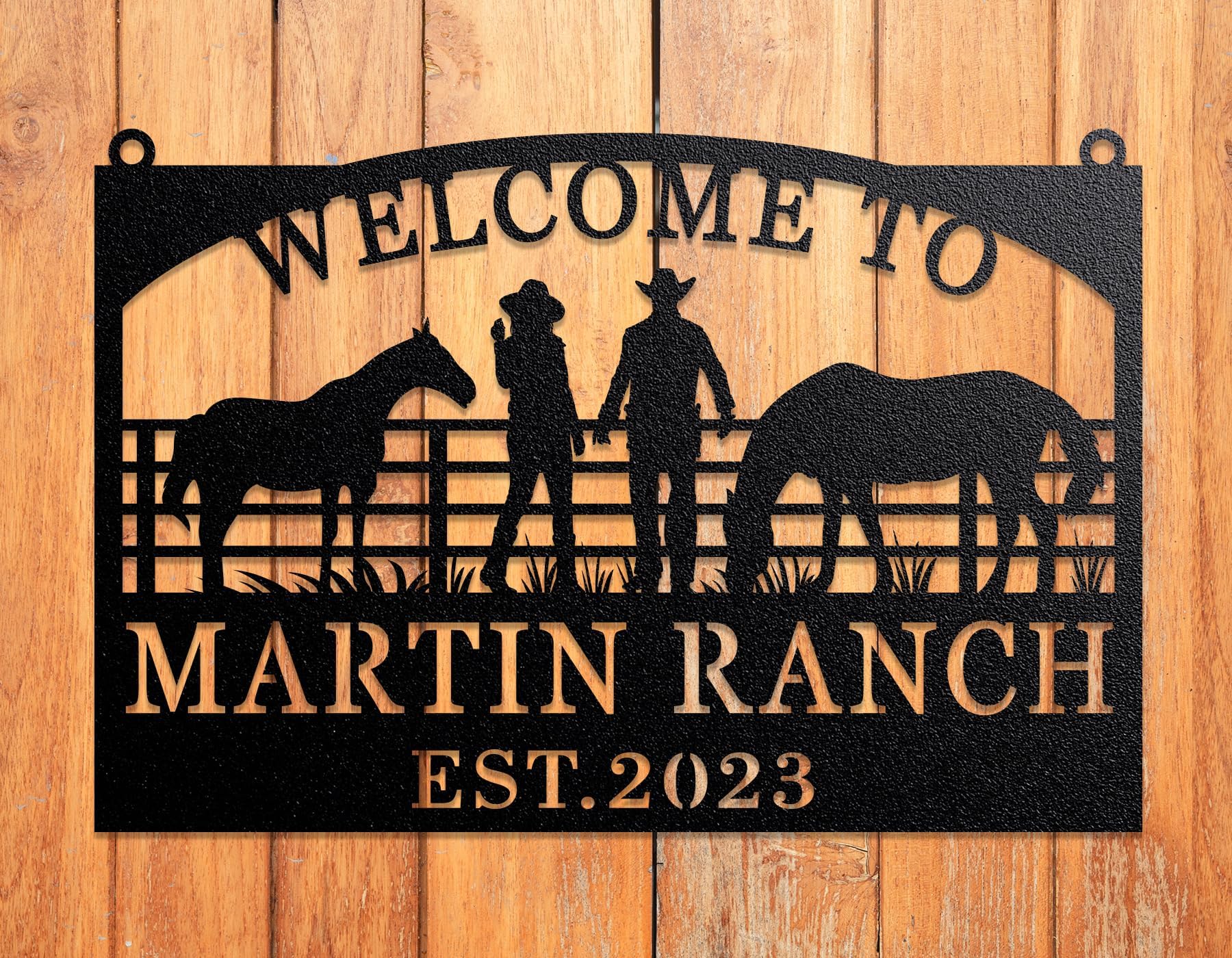 Amazon.com: Goodqueen Personalized Farm Horse Sign, Custom Name Horse ...