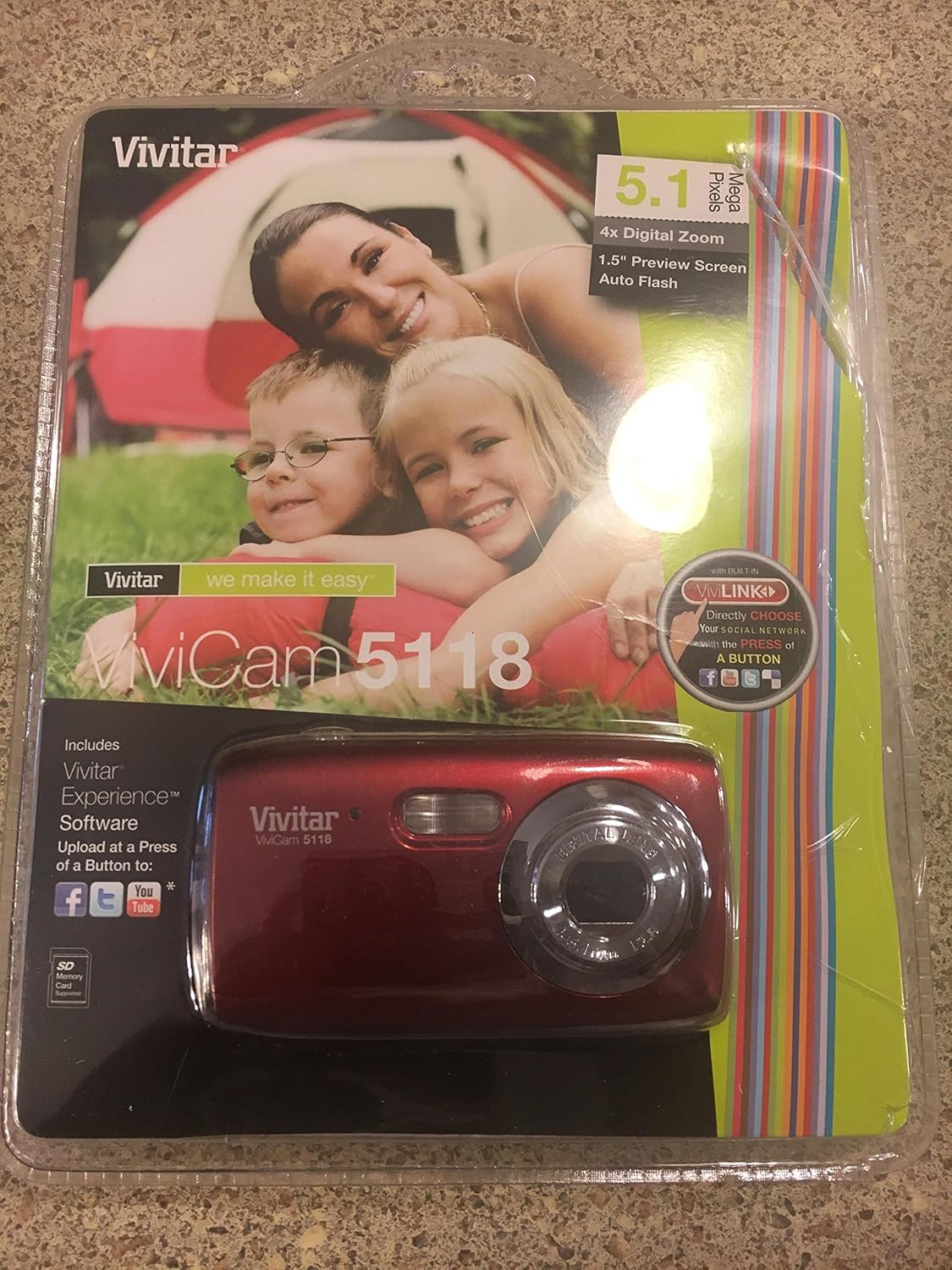 Amazon.com : Vivitar 5118BL ViviCam 5 MP Compact System Camera with 1.5 ...