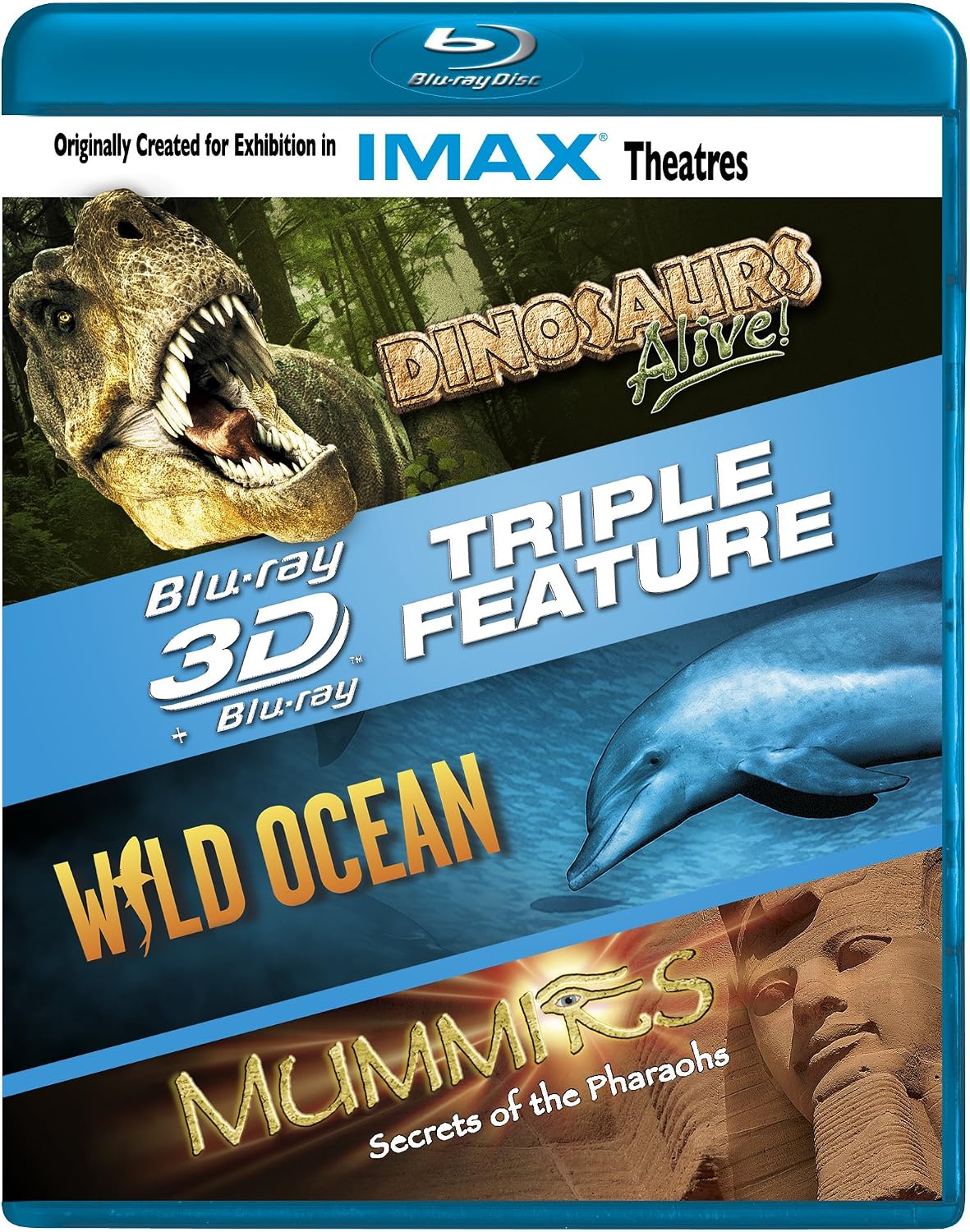 IMAX 3D Triple Feature (Dinosaurs Alive! / Wild Ocean / Mummies) [Blu ...