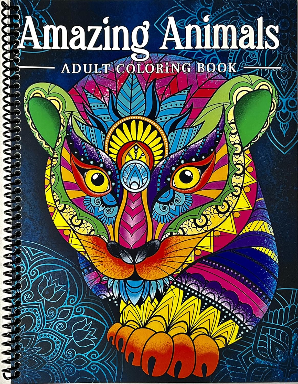 Amazing Animals: Adult Coloring Book, Stress Relieving Mandala Animal ...