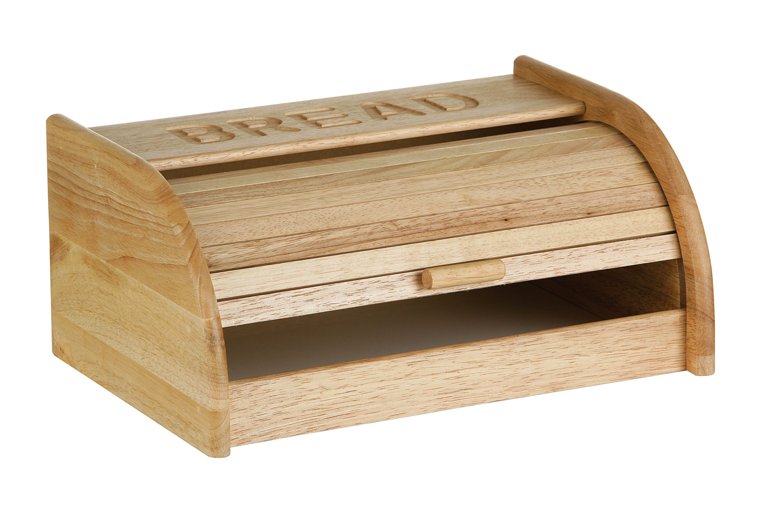 Premier Housewares Bread Bin Wooden Natural Biscuit Tins Storage Bamboo ...