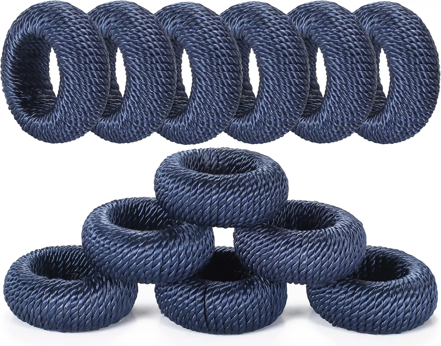 Amazon.com: Elegant Napkin Rings Set of 12 - Woven Decorative Serviette ...