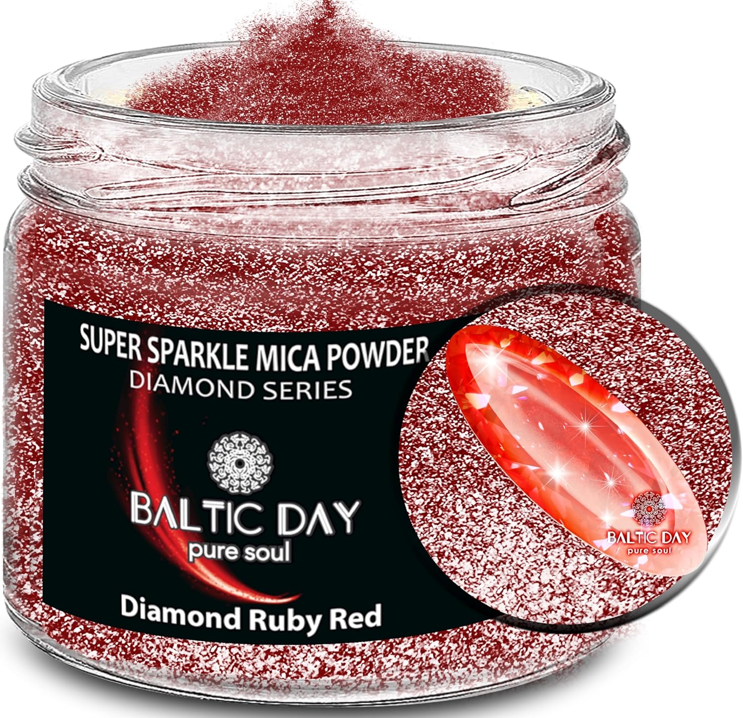 Amazon.com: Sparkle Mica Powder [ Diamond Ruby Red ] - Red Glitter Mica ...