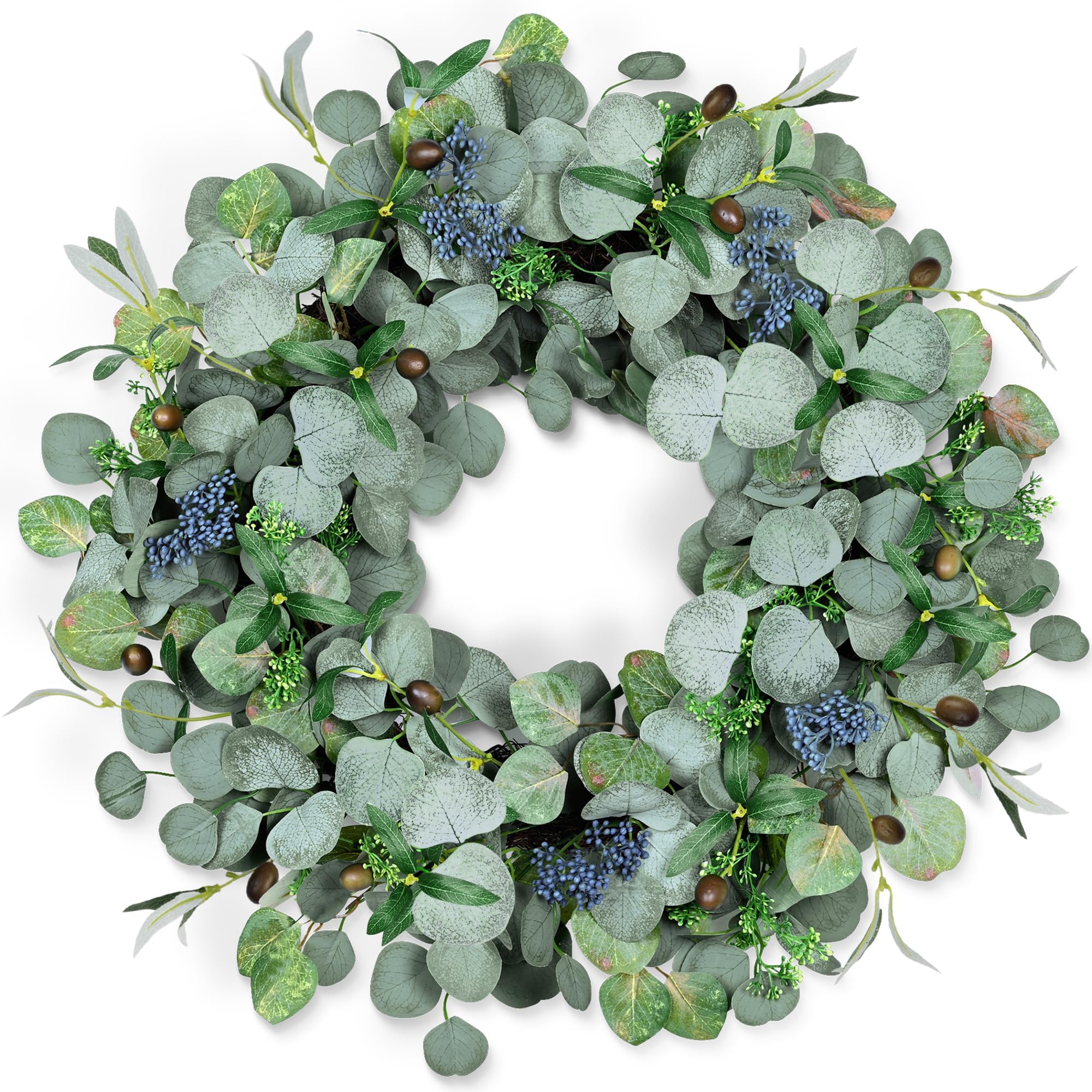 Amazon.com: POETIC WREATH Fall Wreath Large 24-inch Wreath Green ...