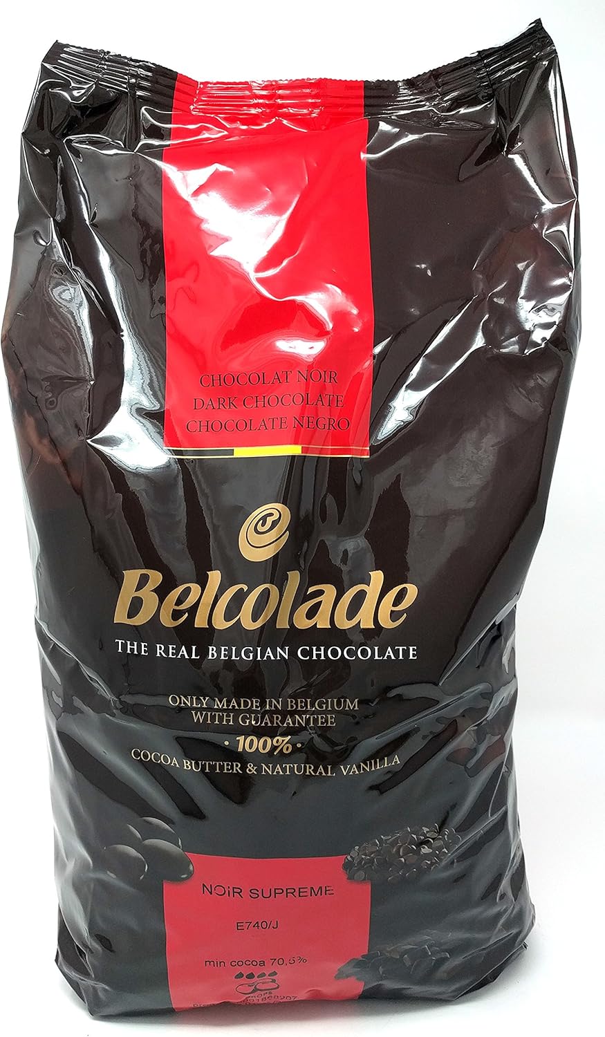 Belcolade 70.5% Noir Supreme - Dark Couverture Chocolate (buttons) 5kg ...