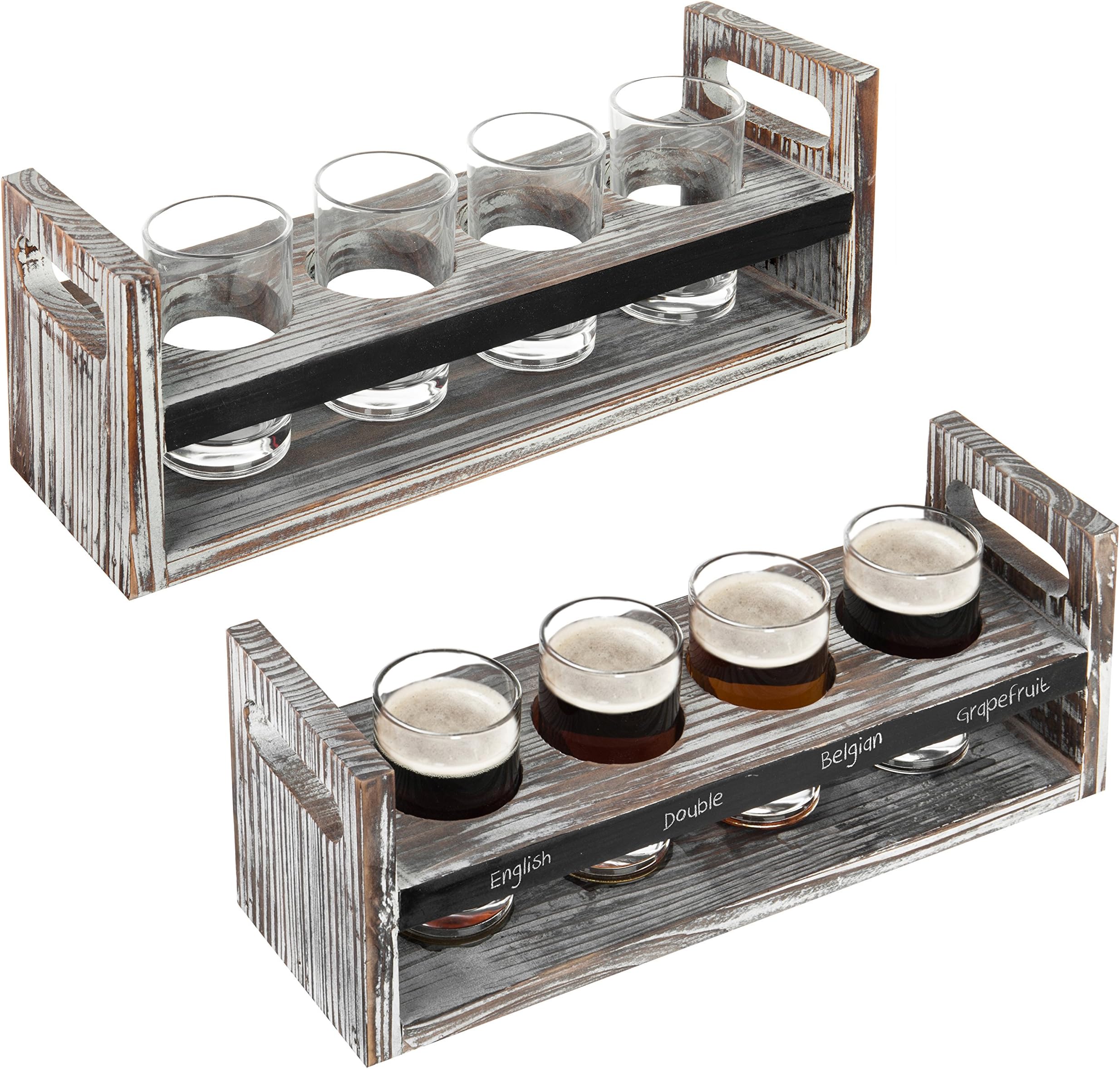 Amazon.com | Owlgift Craft Beer Tasting Flight Rack, Glass Carriers ...