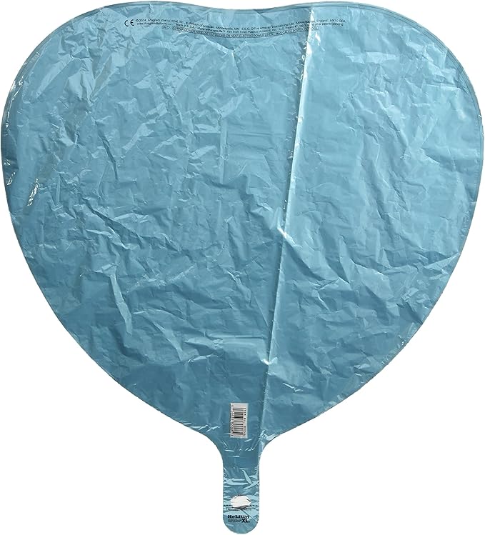 Amazon.com: Anagram International Heart Foil-Flat-Balloon, Pastel Blue ...
