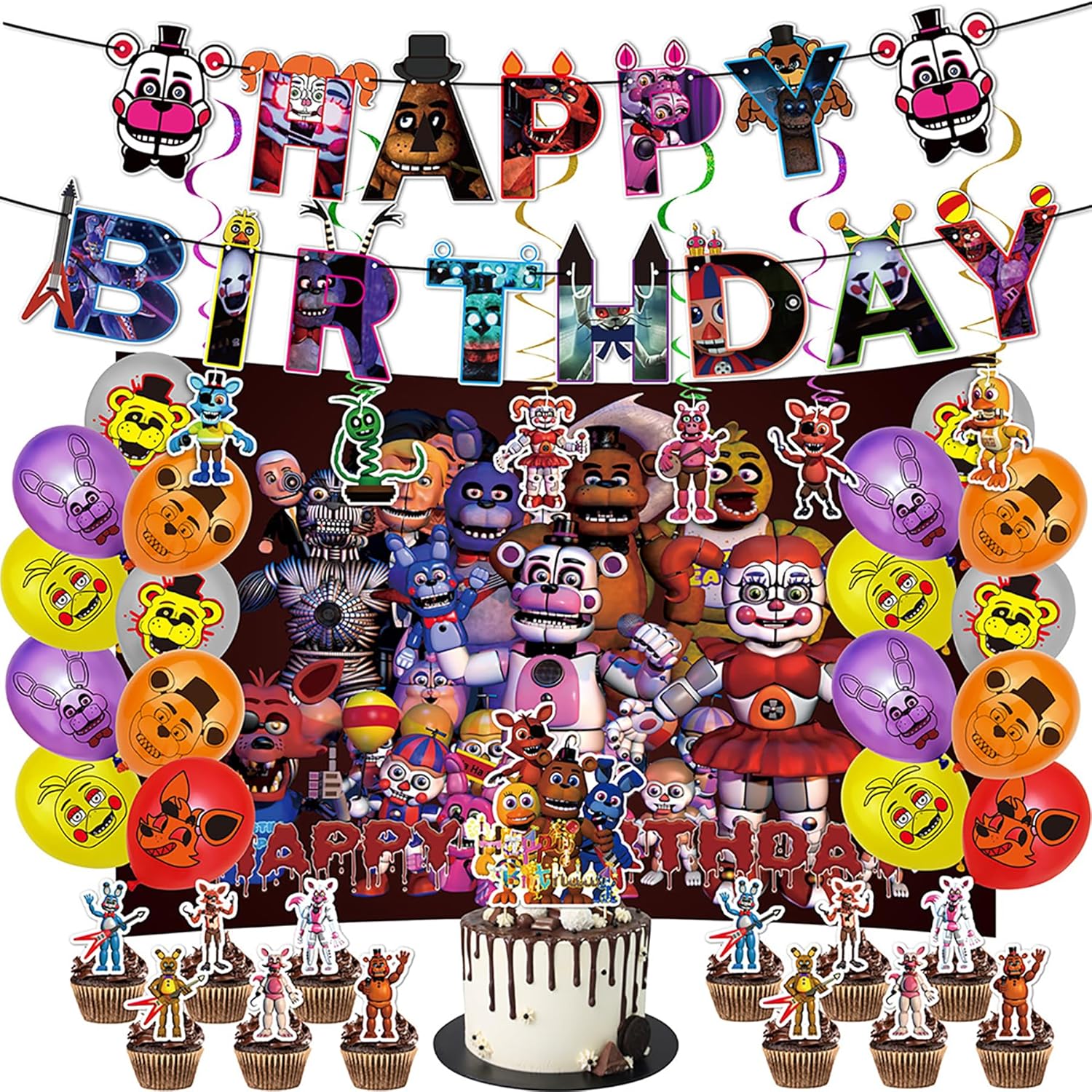 Amazon.com: FNAF Birthday Party Supplies, FNAF Birthday Party ...