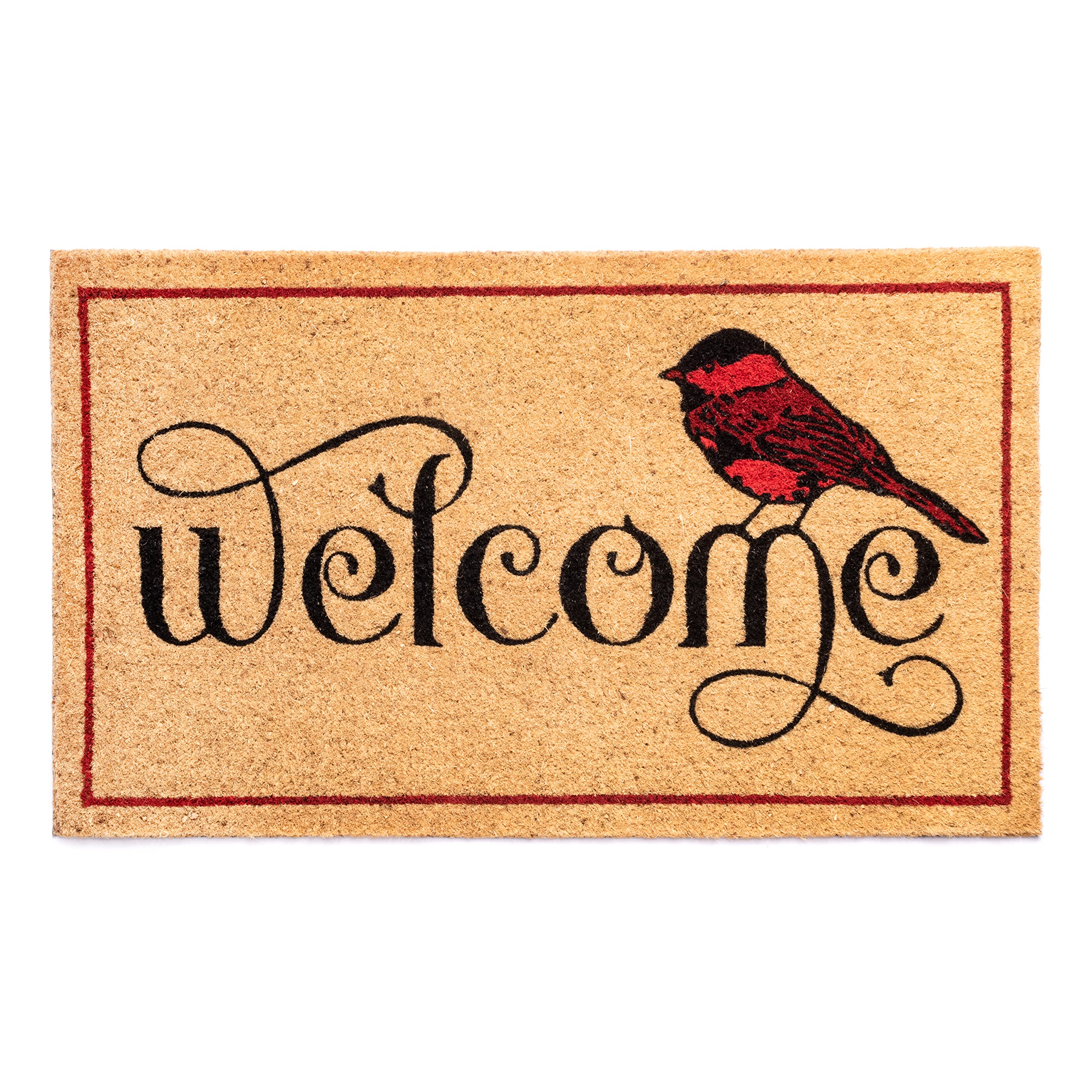 Notrax Welcome Birds, Vinyl-Backed Natural Coir Doormat, Entry Mat for ...