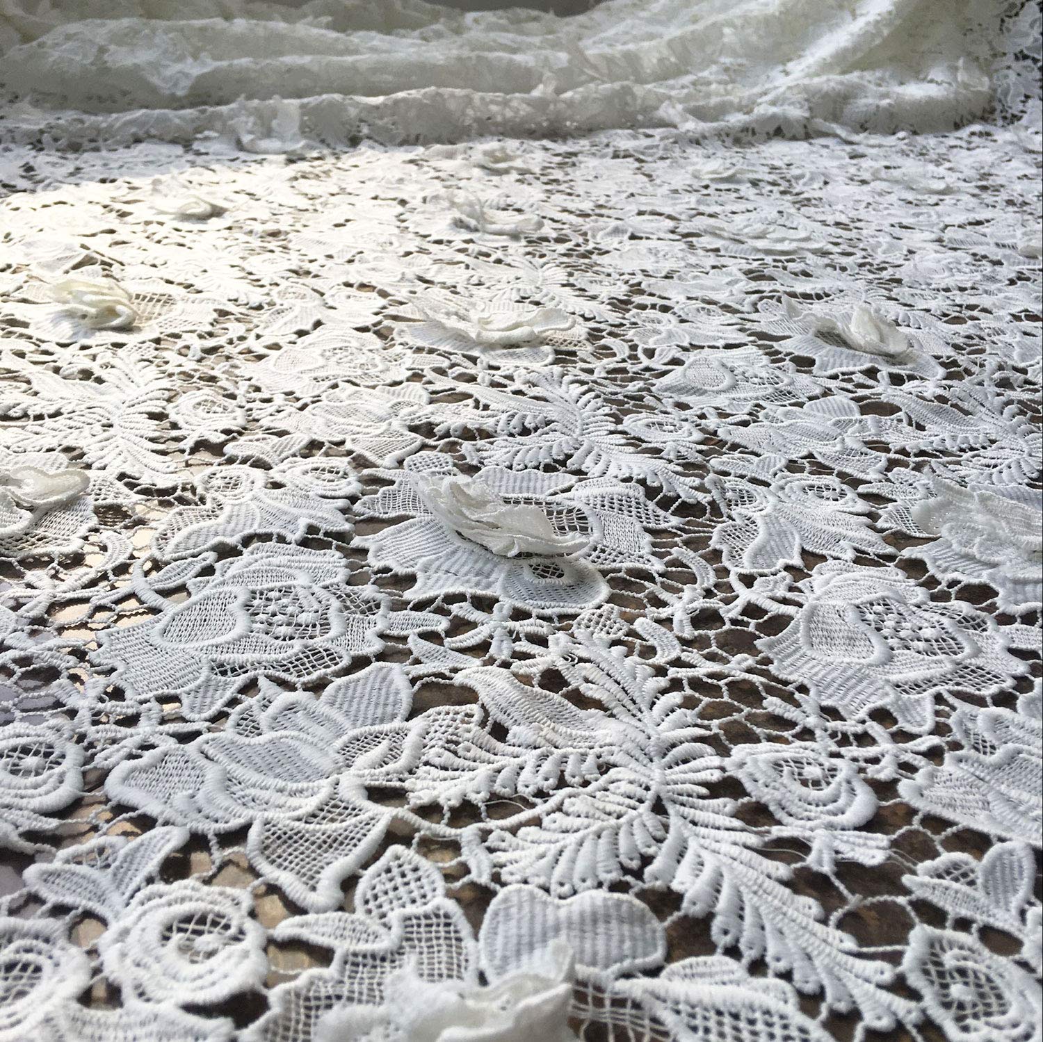 Ivory lace fabric by the bolt online