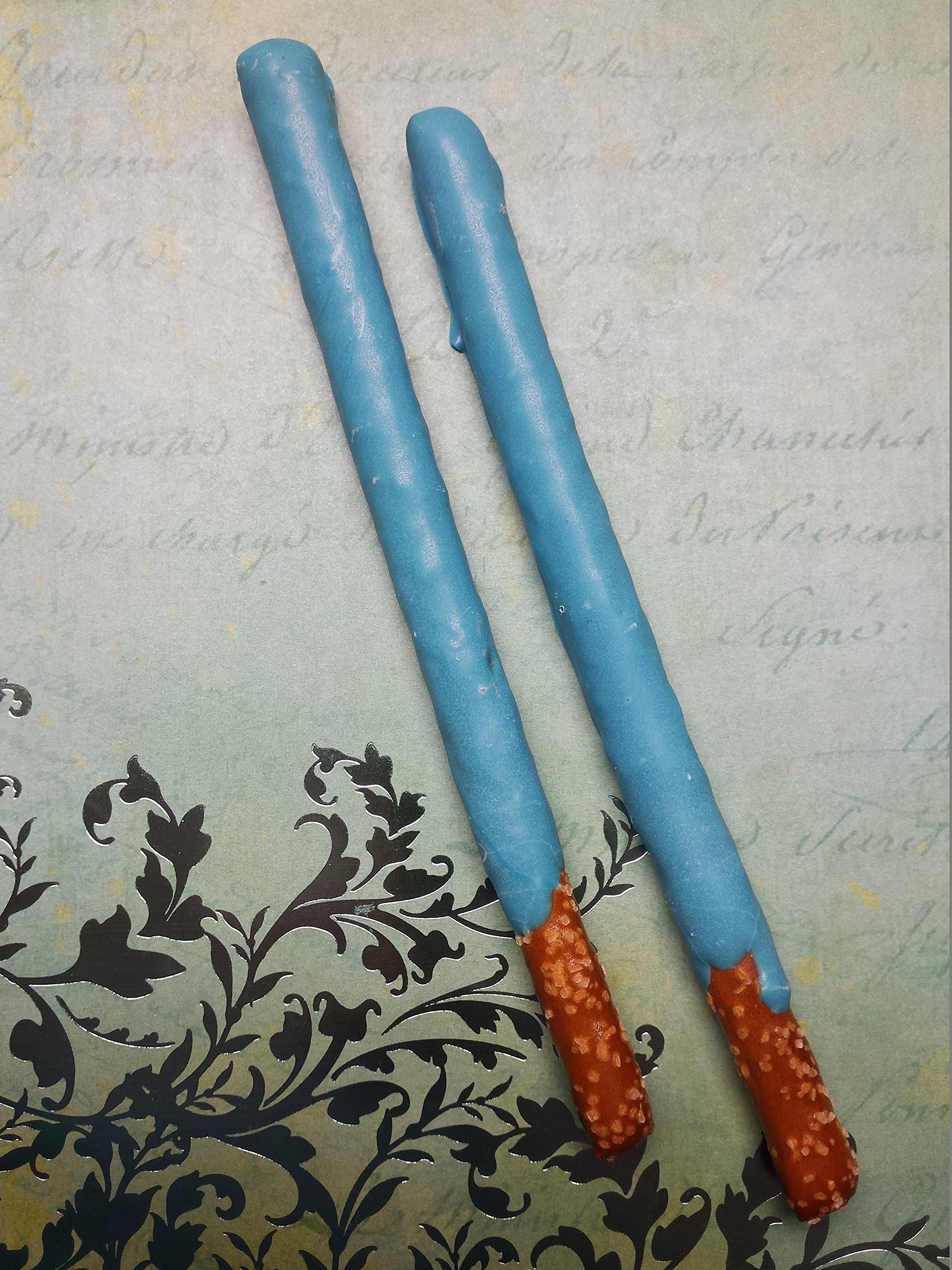 Blue Chocolate Covered Pretzels