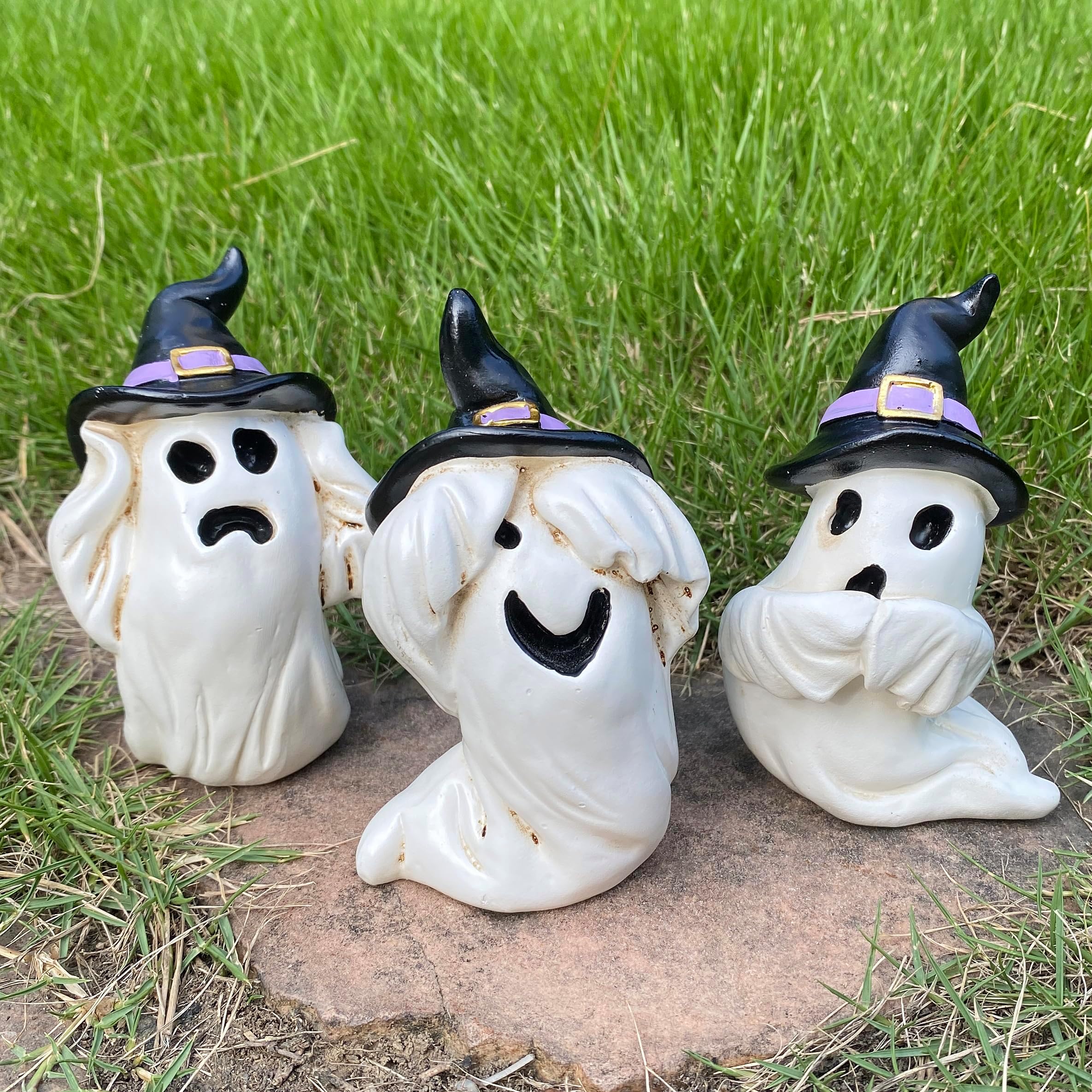 Amazon.com: Basuo-9Q Pack of 3 Hear Speak See No Evil Resin Figurines ...