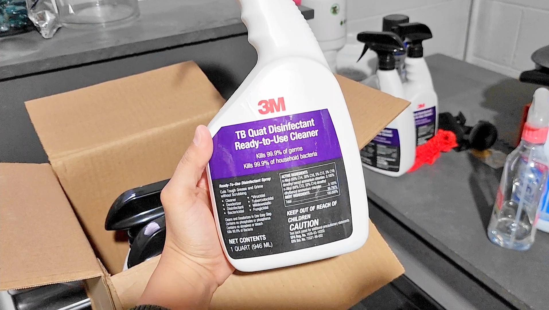 Disinfectant Cleaner 3M 29612 1 Qt. / 32 Fl. Oz. TB Quat Disinfectant ...