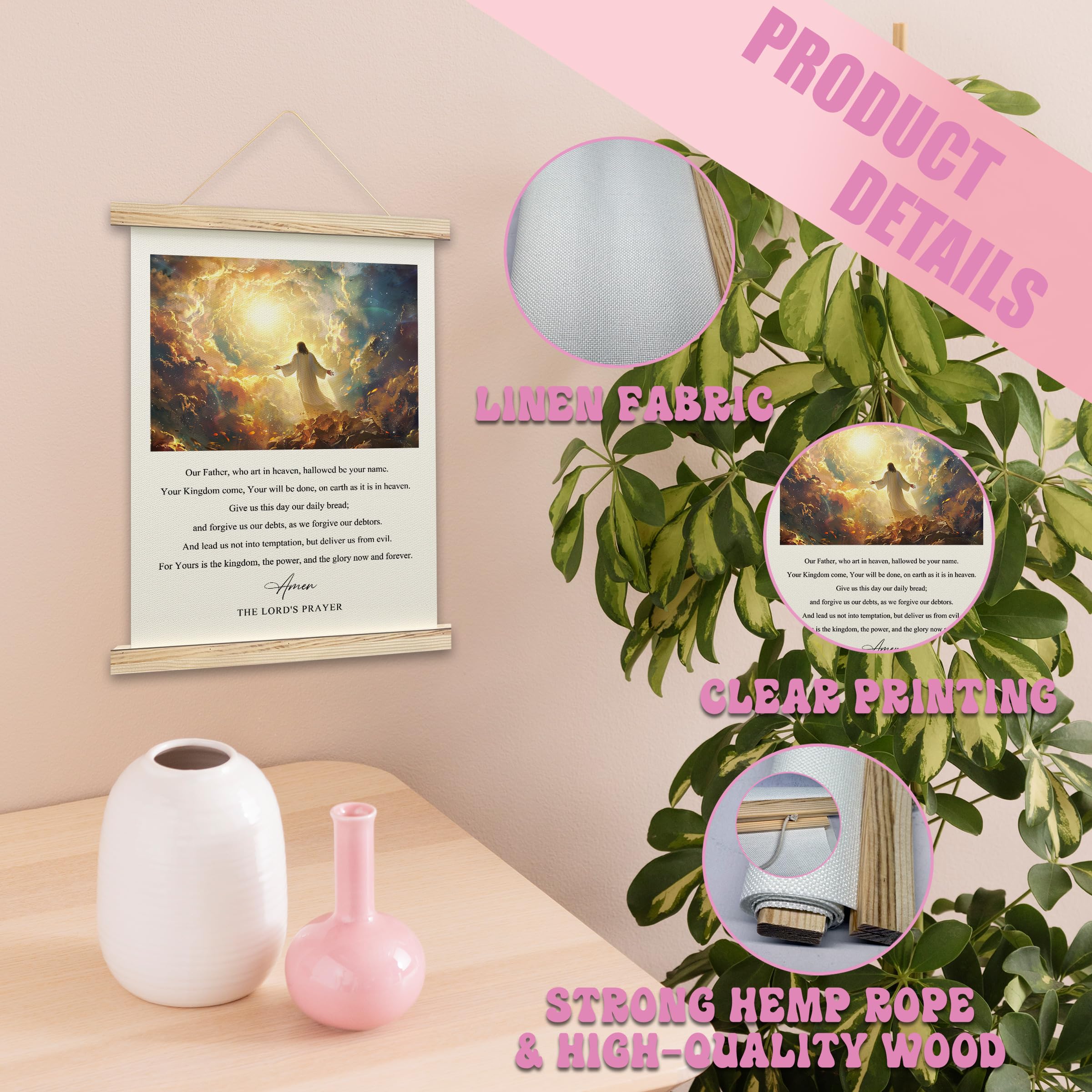 Snapklik.com : Dhsupfcn The Lords Prayer Bible Verse Poster Hanger ...