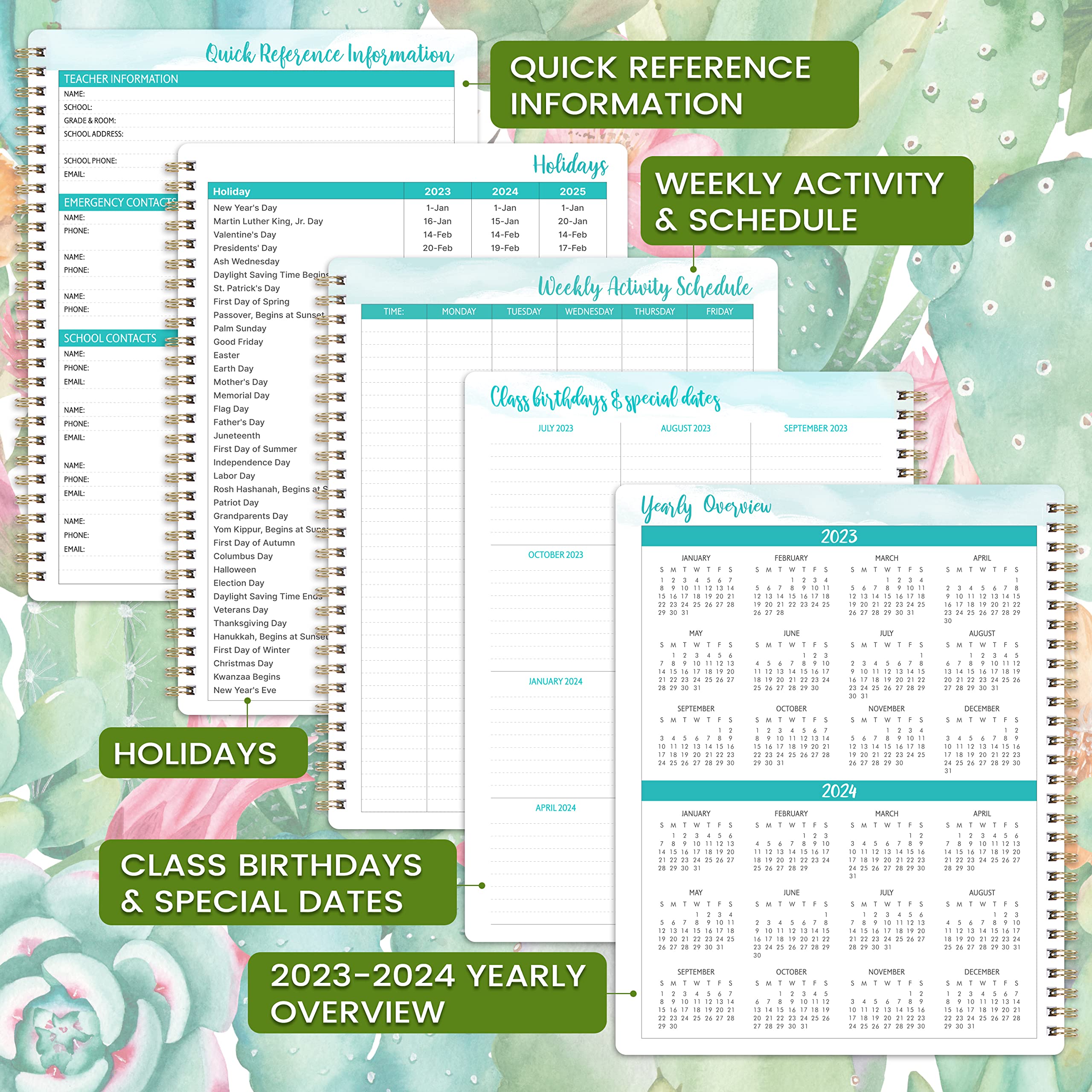 Snapklik.com : Teacher Planner 2023-2024 - July 2023 - June 2024, 2023 ...