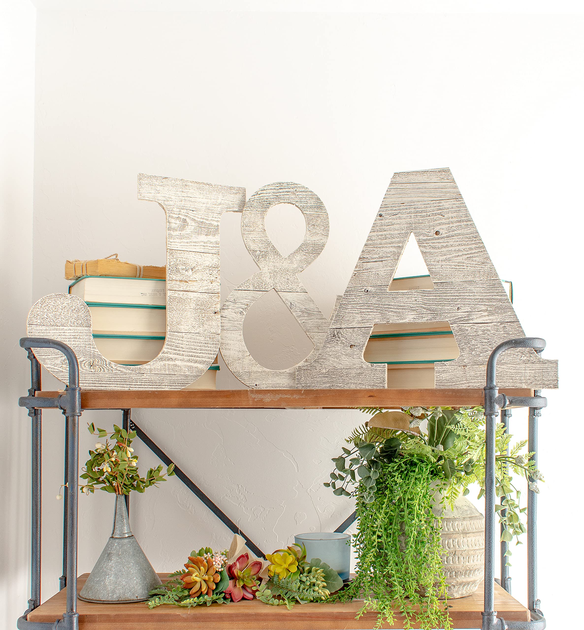 Snapklik.com : BARNWOODUSA Distressed Rustic Barn Wood Letter Alphabet ...
