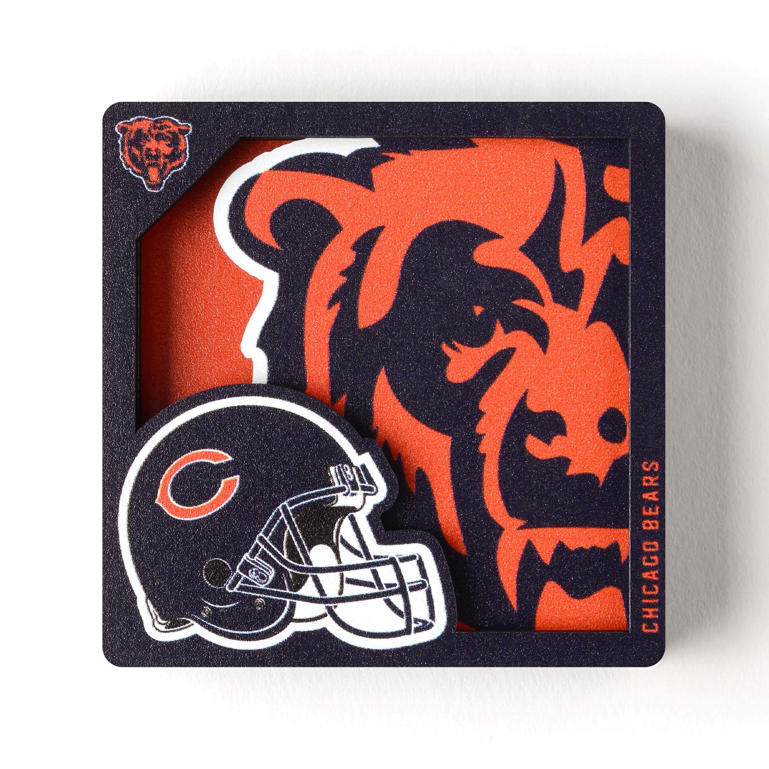 Snapklik.com : NFL Chicago Bears 3D Logo Series Magnets