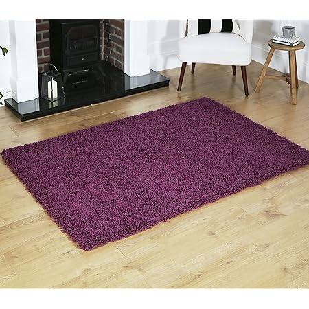 BPIL Shaggy Rugs Soft plain Thick Pile Large Small Antiskid Area Rug ...