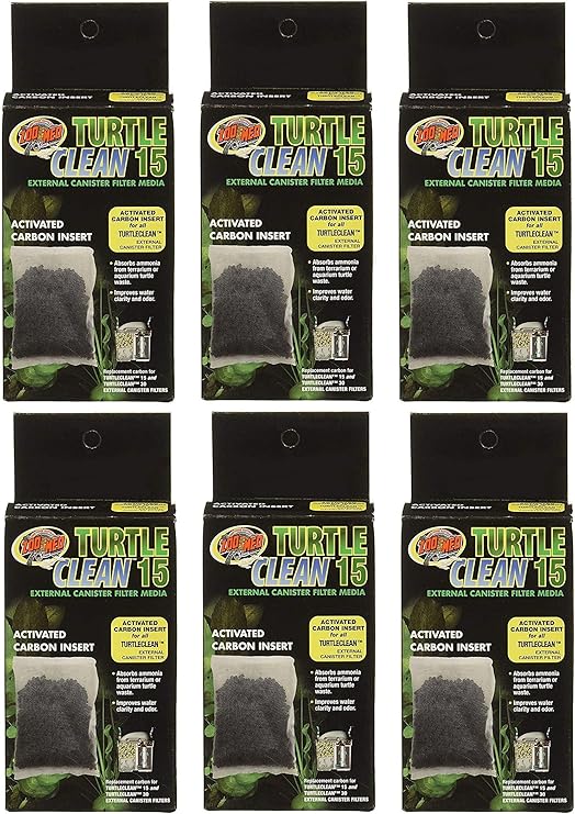 Amazon.com : Zoo Med 6 Pack of Turtle Clean 15 Activated Carbon Inserts ...