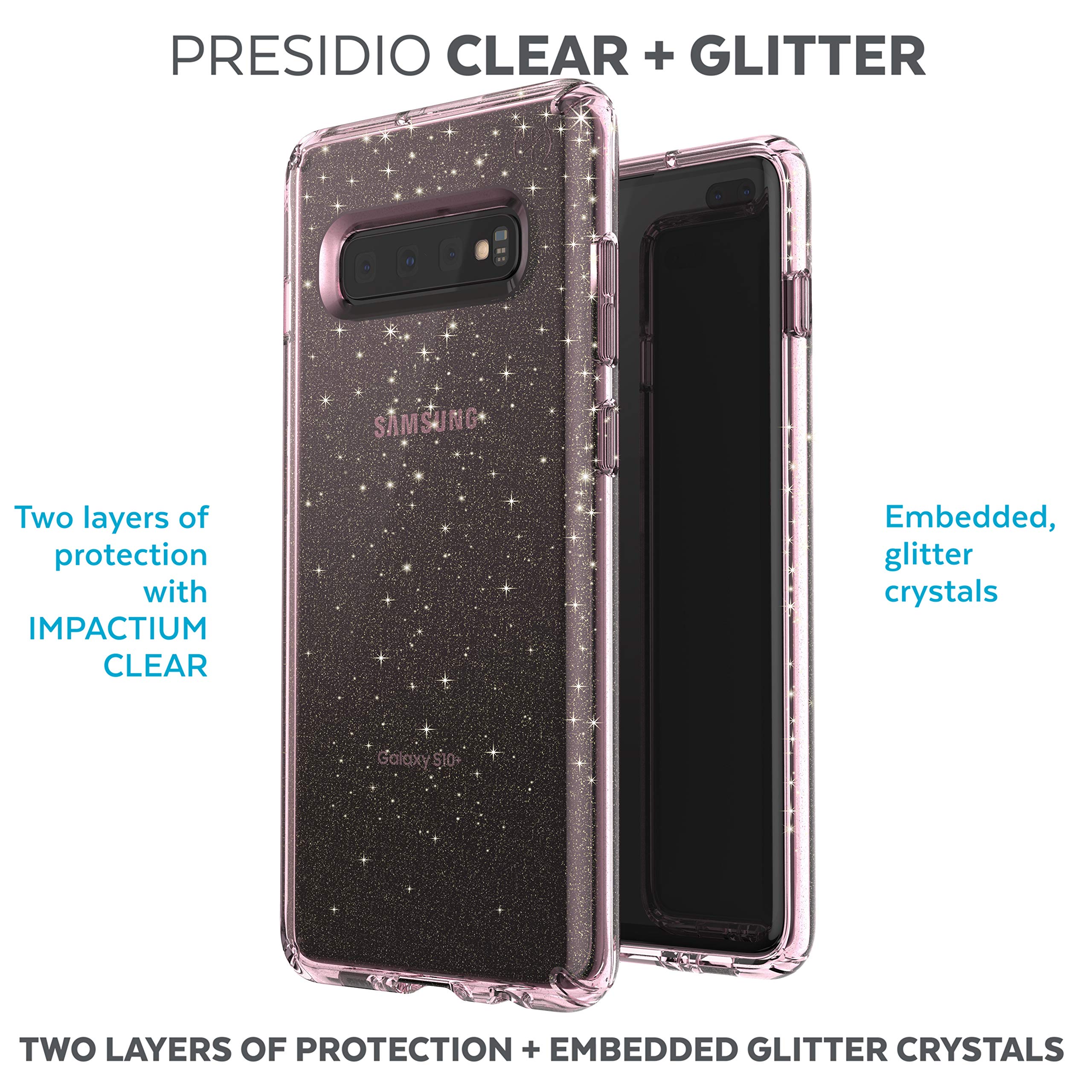 Snapklik.com : Speck Products Presidio Clear+Glitter Samsung Galaxy S10 ...