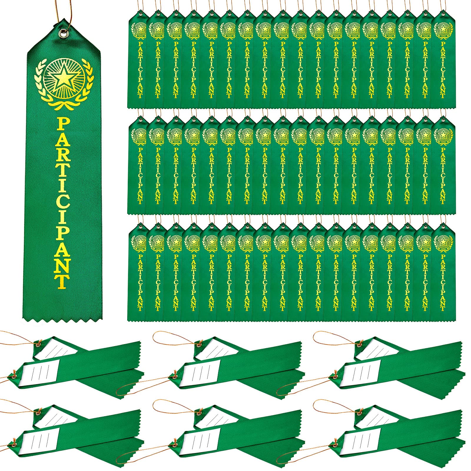 Amazon.com : Participant Award Ribbon with Event Card and String Place ...