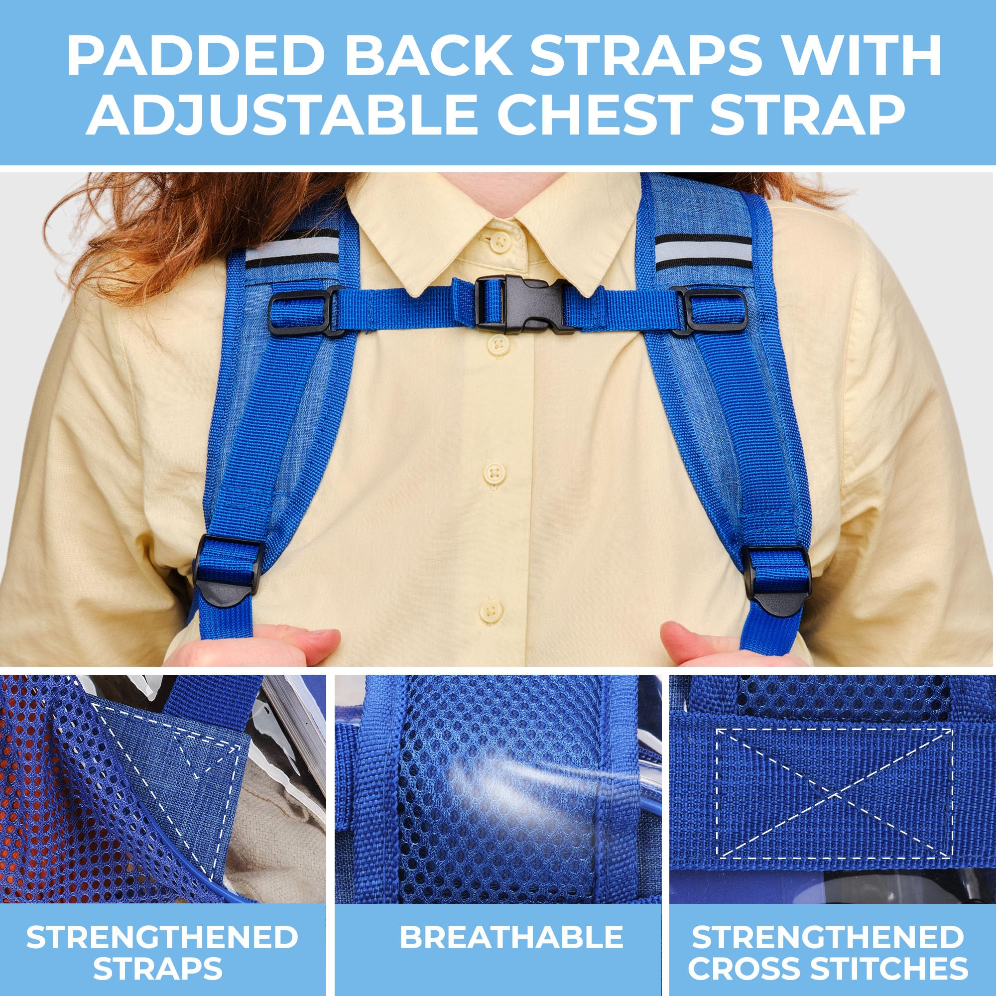 Snapklik.com : SHYLERO Clear Backpack Stadium Approved - Clear PVC Bag ...