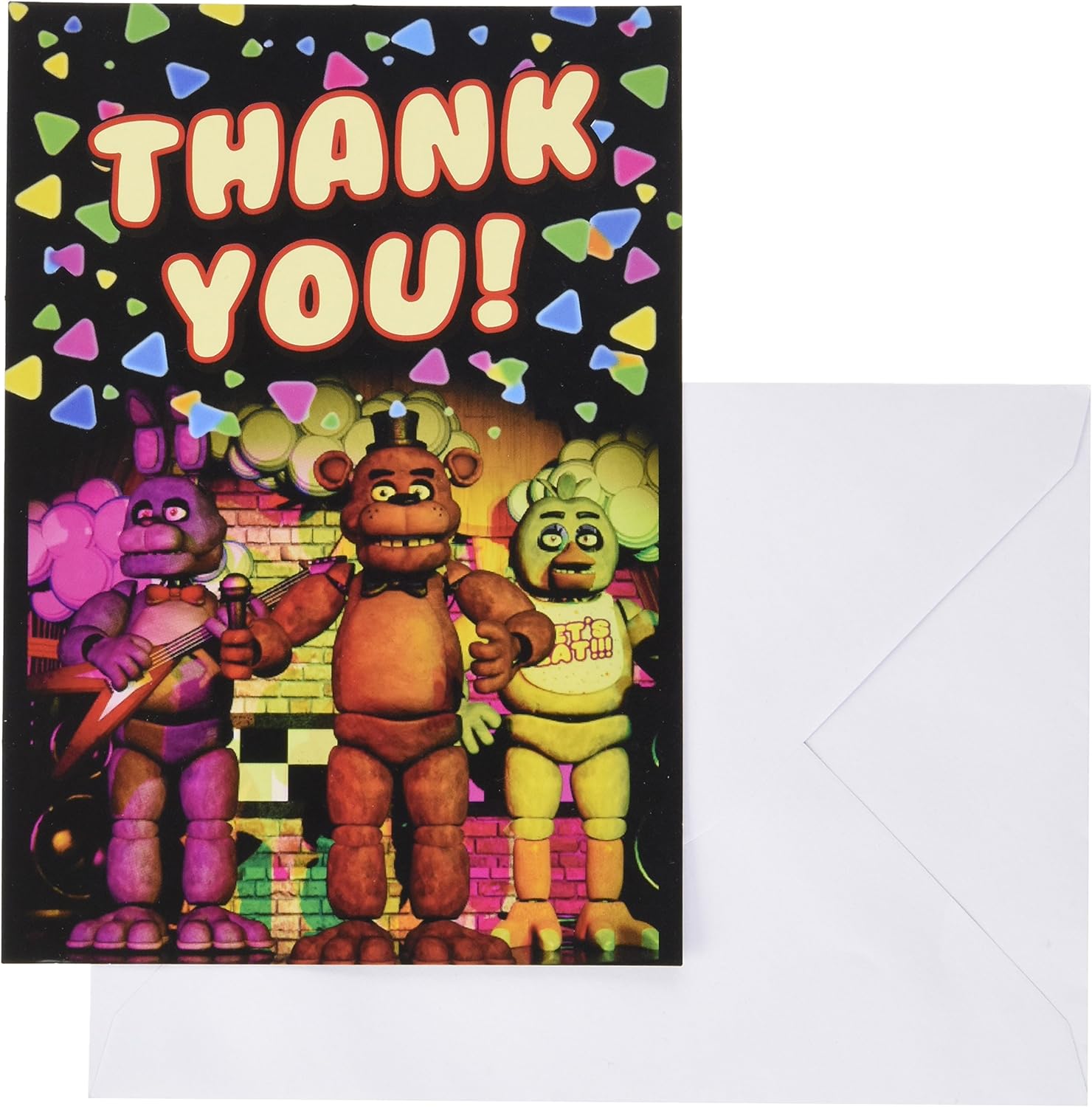 Amazon.com: Forum Novelties Fna Freddy'S Thank You Cards, Multi Color ...