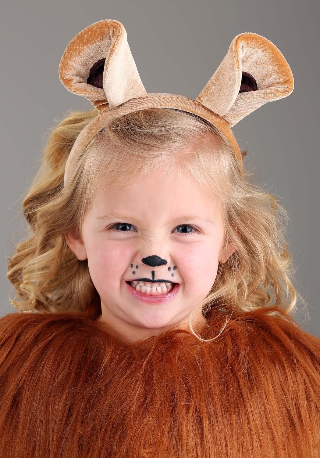 Girl’s Toddler Fierce Lion Costume, Fuzzy Lioness Jumpsuit with Mane ...