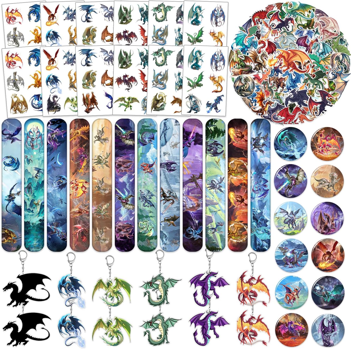 Amazon.com: YYMYMGJ 98PCS Dragon Birthday Party Favors Dragon Party ...