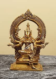 Amazon.com: Brass Varahi Devi Statue with Parbhavali - Barahi Ma ...