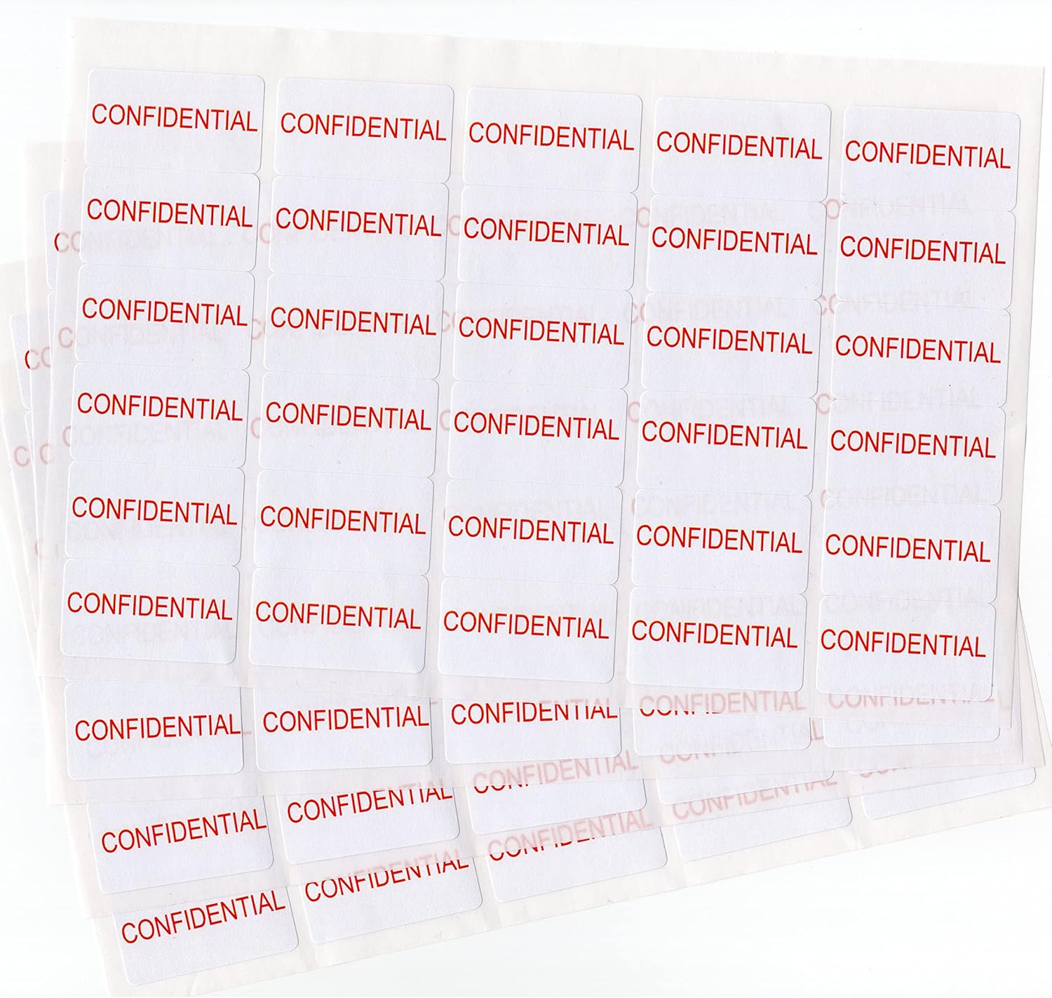 480x Confidential Stickers (38 x 21mm) Clean, Clear & Consistent Self ...