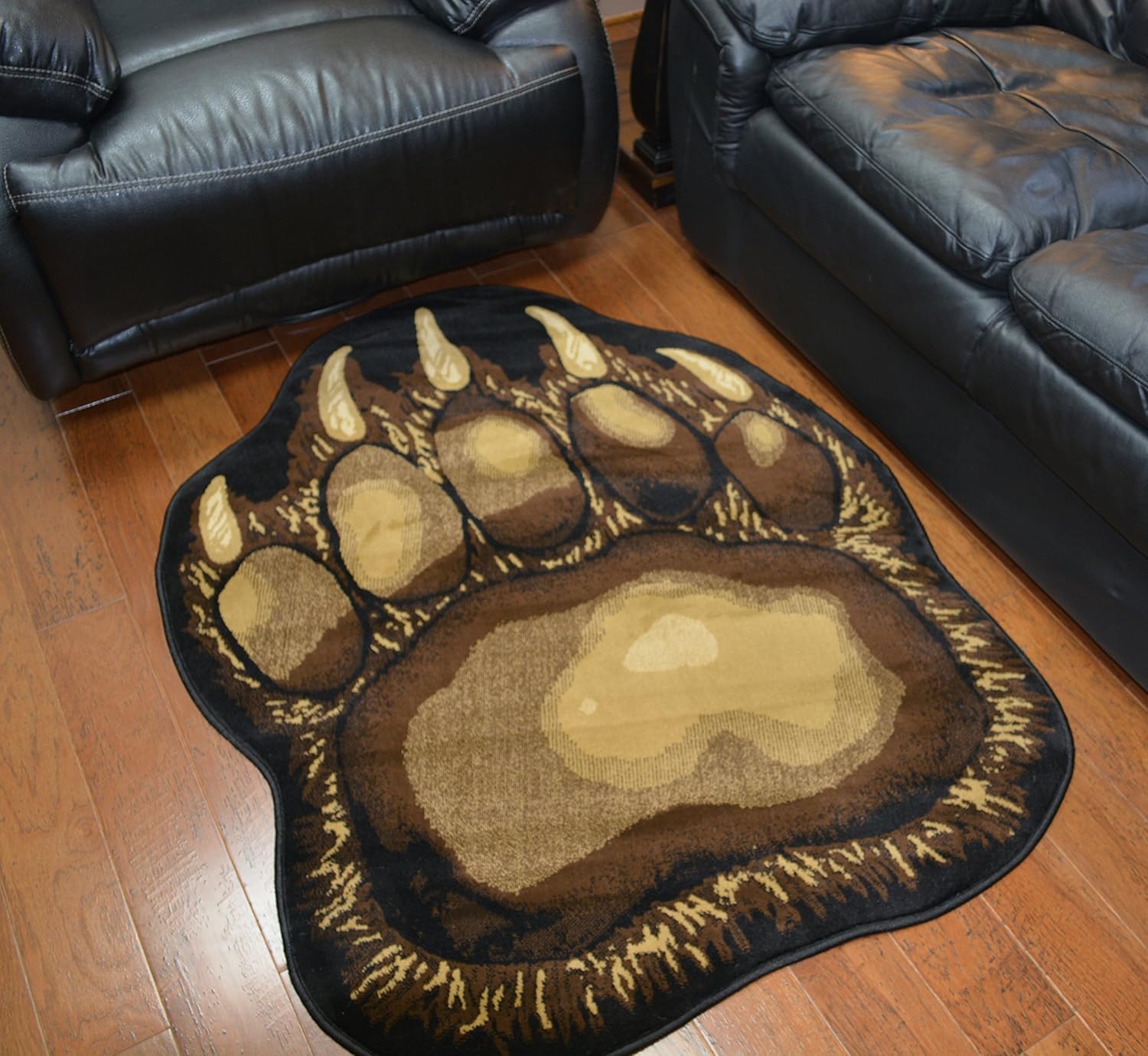 Amazon.com: Bear Claw Rustic Lodge Paw Area Rug 3'8 W X 4'10 L : Home ...