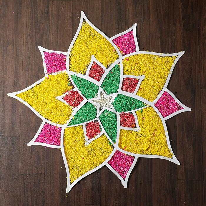 Buy Desi Favors DIY Rangoli Kit/Rangoli for Diwali/Easy DIY Rangoli ...